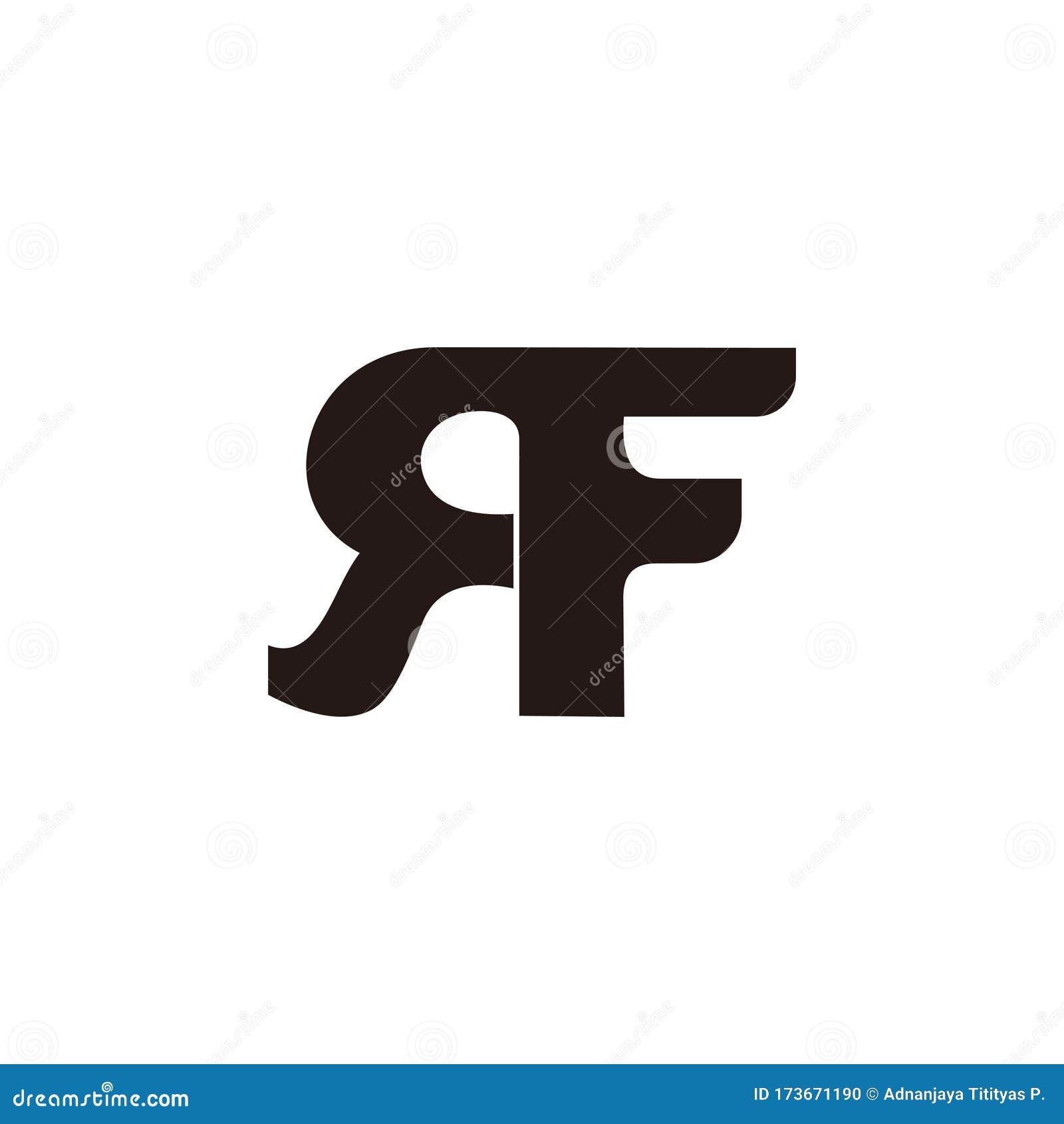 Letter Rf Symbol Linked Simple Design Logo Vector Stock Vector ...