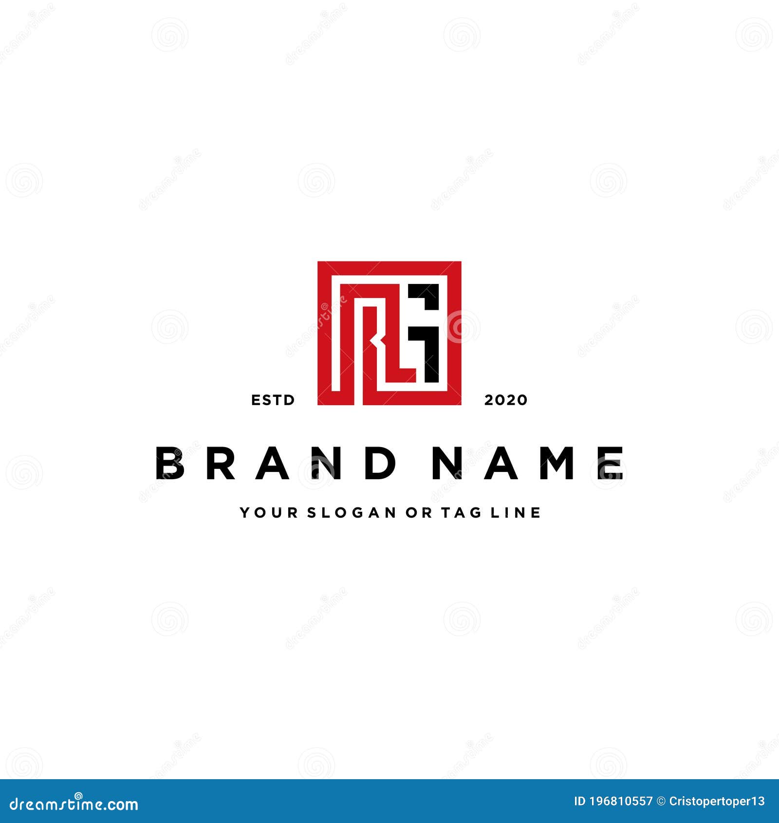 Letter RG Logo Design Vector Stock Vector - Illustration of black ...