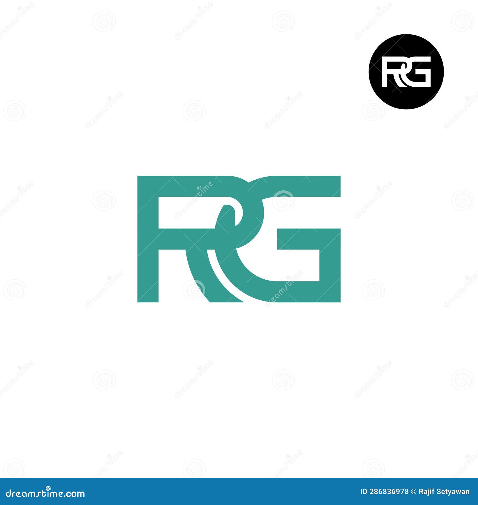 Letter RG Monogram Logo Design Stock Vector - Illustration of venture ...