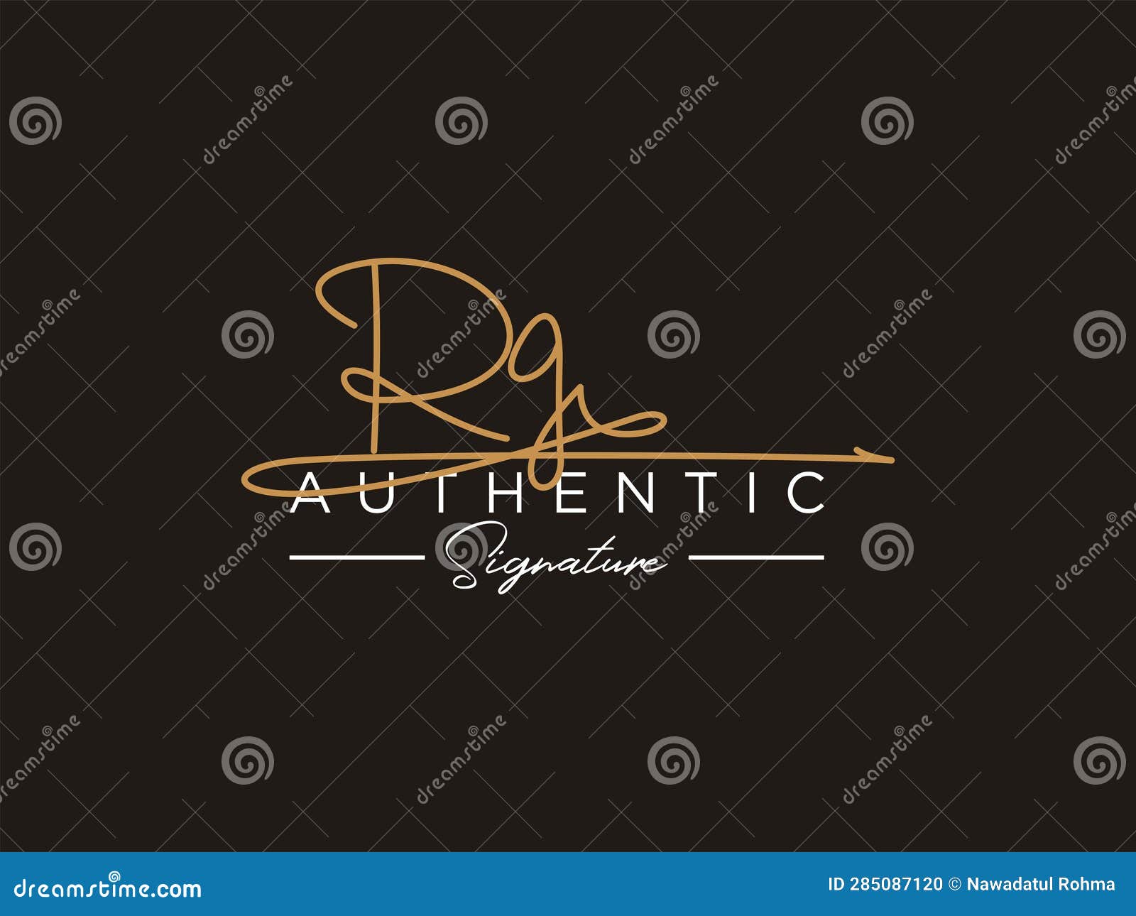Letter RG Signature Logo Template Vector Stock Vector - Illustration of ...