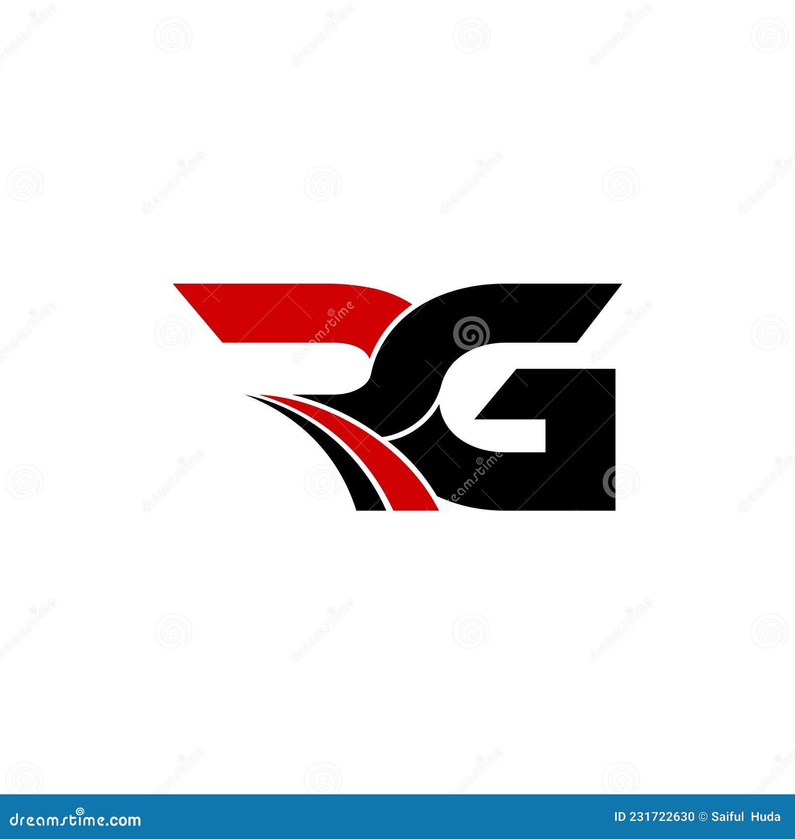 Letter RG Simple Monogram Logo Icon Design. Stock Vector - Illustration ...