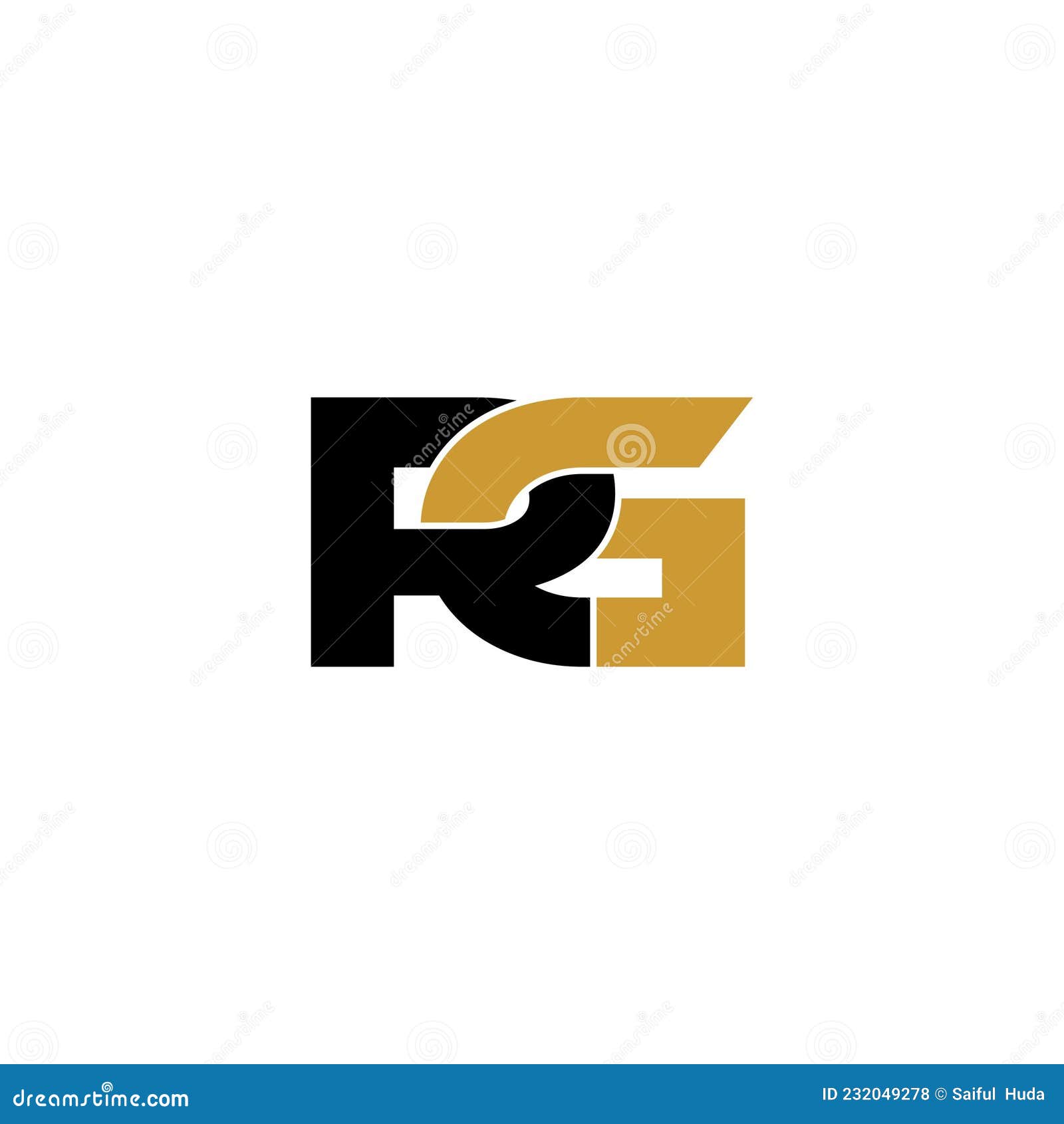 Letter RG Simple Monogram Logo Icon Design. Stock Vector - Illustration ...