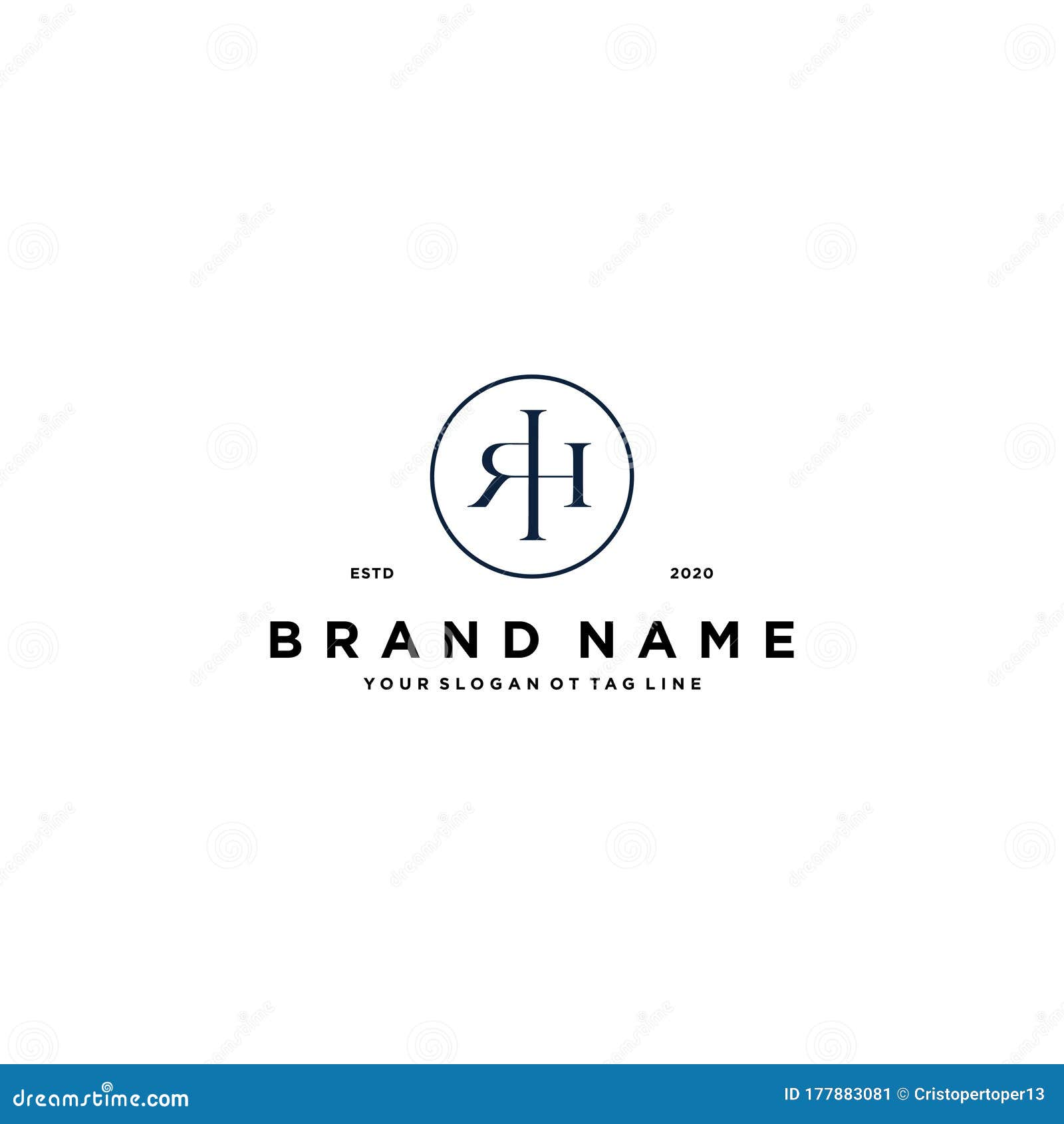 Letter RH Logo Design Vector Stock Vector - Illustration of company ...