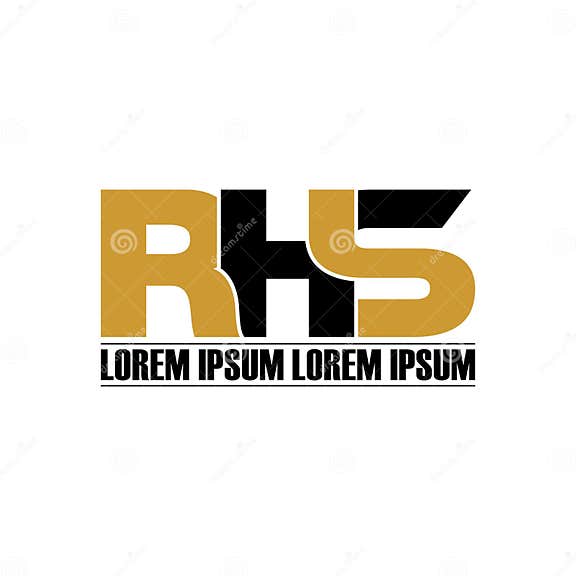 Letter RHS Simple Monogram Logo Icon Design. Stock Vector ...