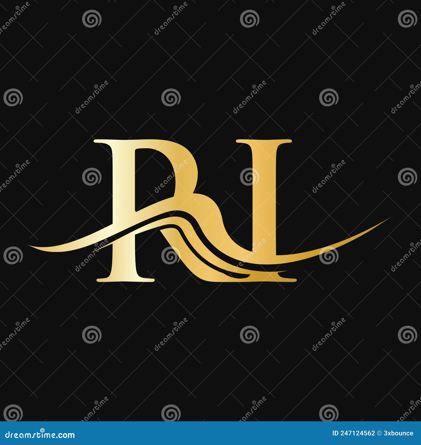 Letter RI Logo Design. Initial RI Logotype Template for Business and ...