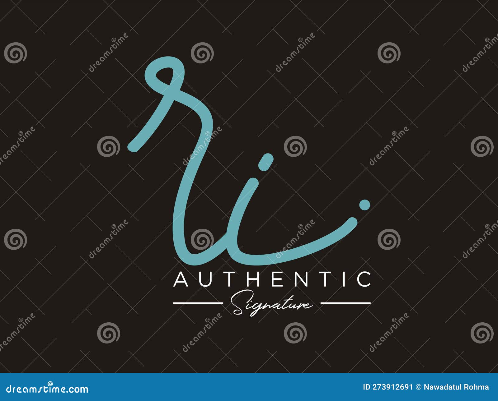Letter RI Signature Logo Template Vector Stock Vector - Illustration of ...