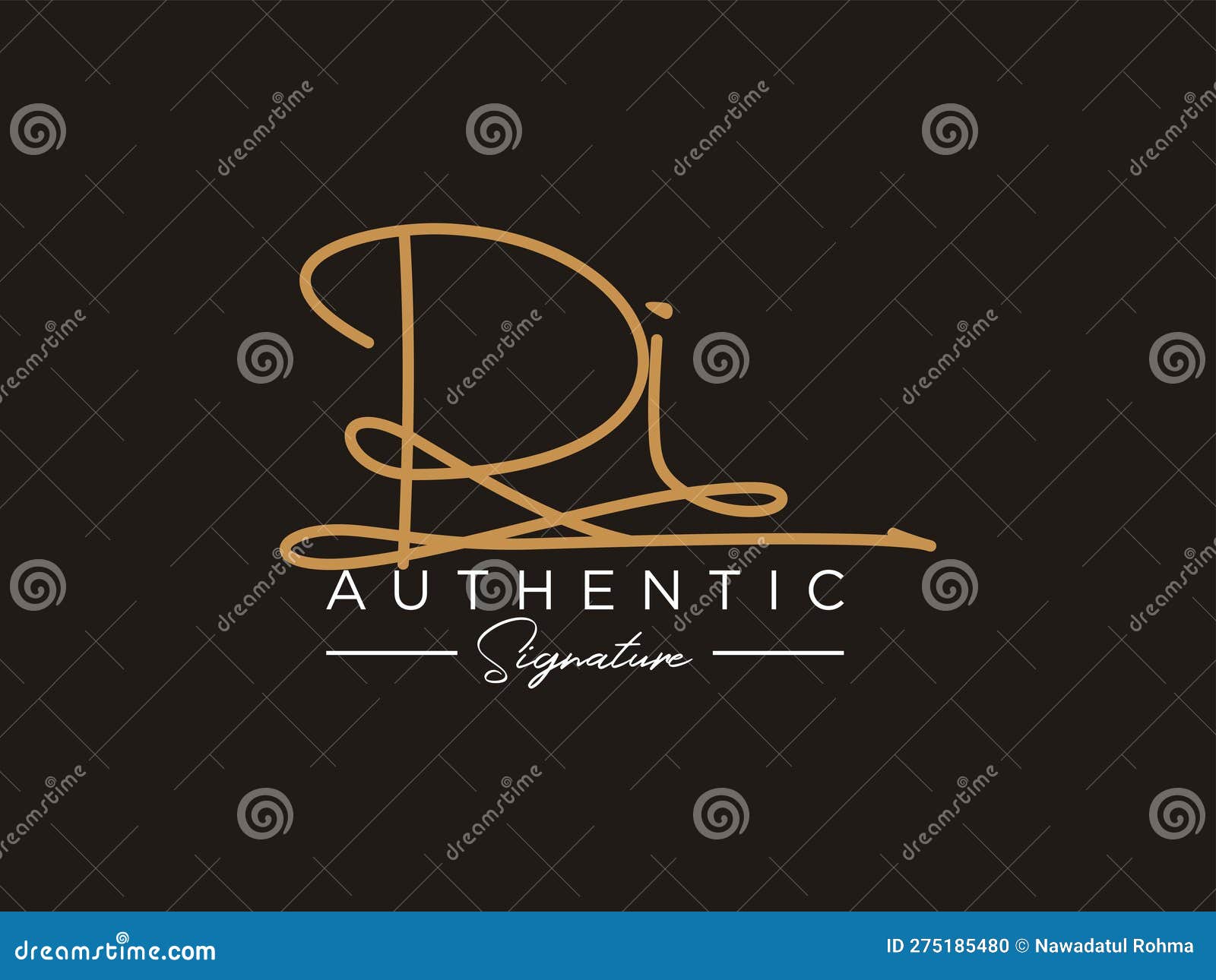 Letter RI Signature Logo Template Vector Stock Vector - Illustration of ...
