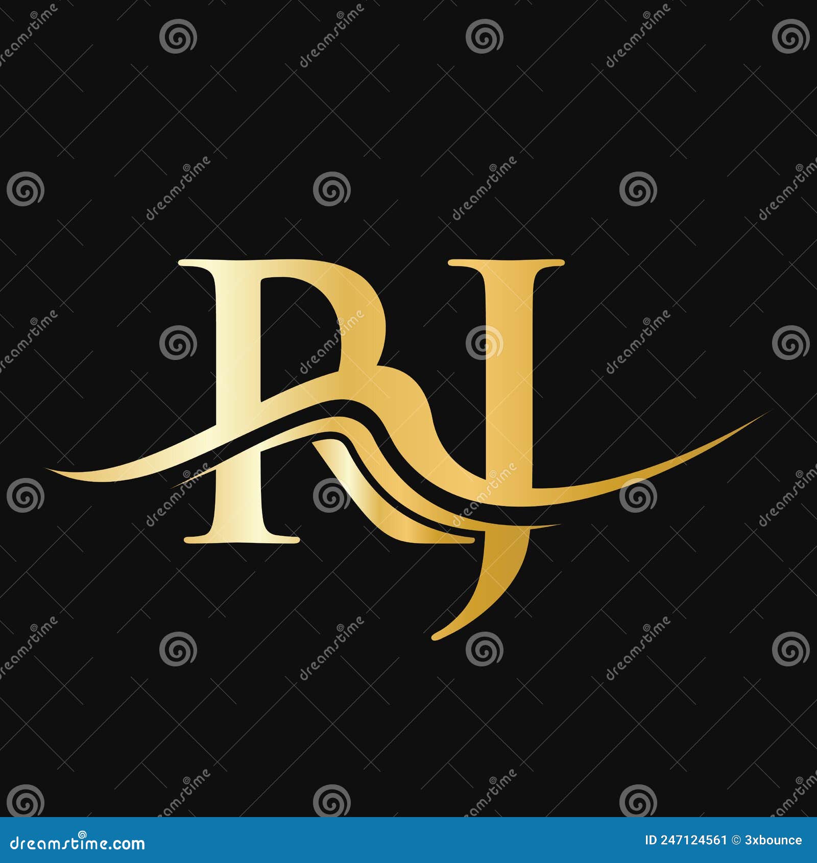 Letter RJ Logo Design. Initial RJ Logotype Template for Business and ...