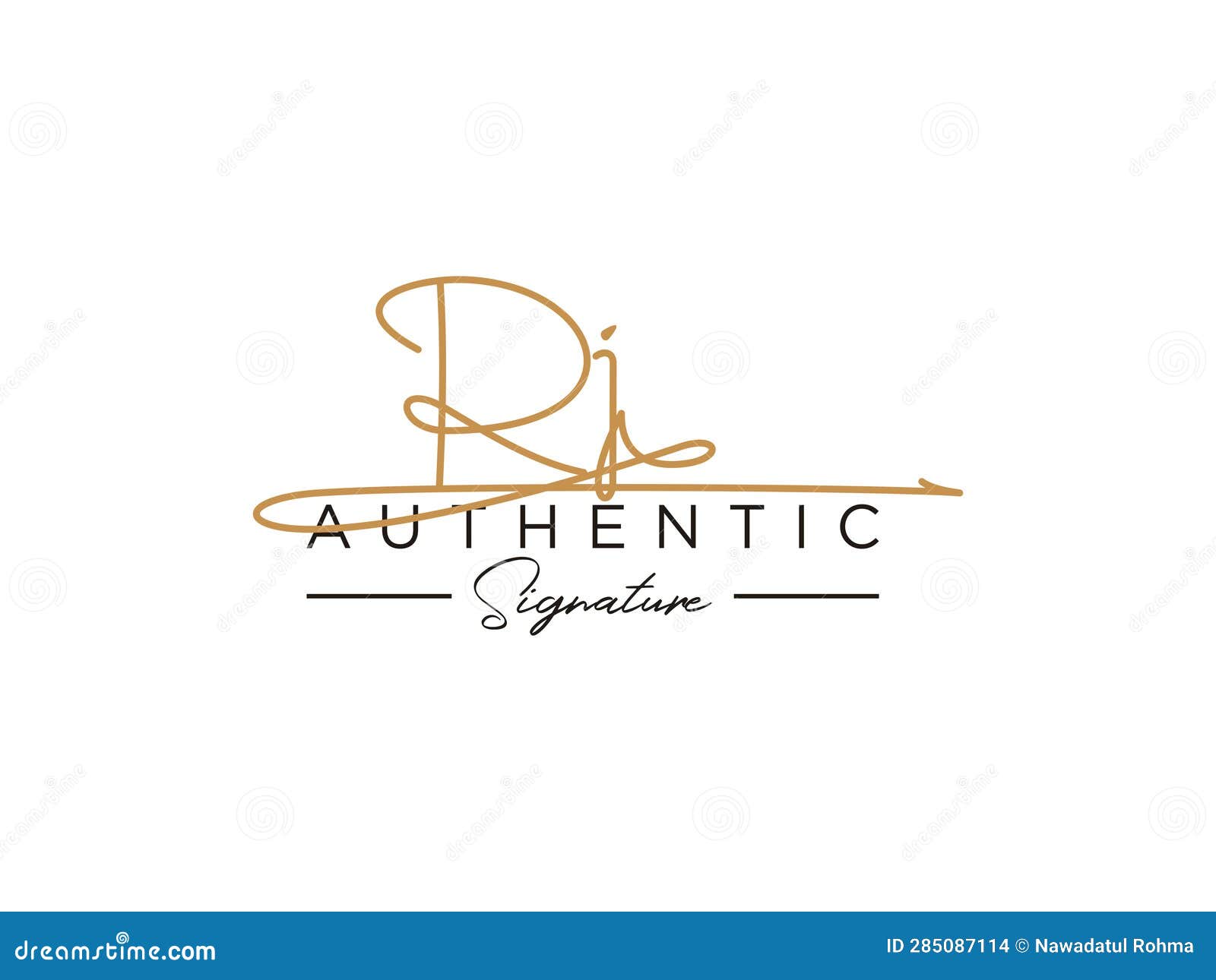 Letter RJ Signature Logo Template Vector Stock Vector - Illustration of ...