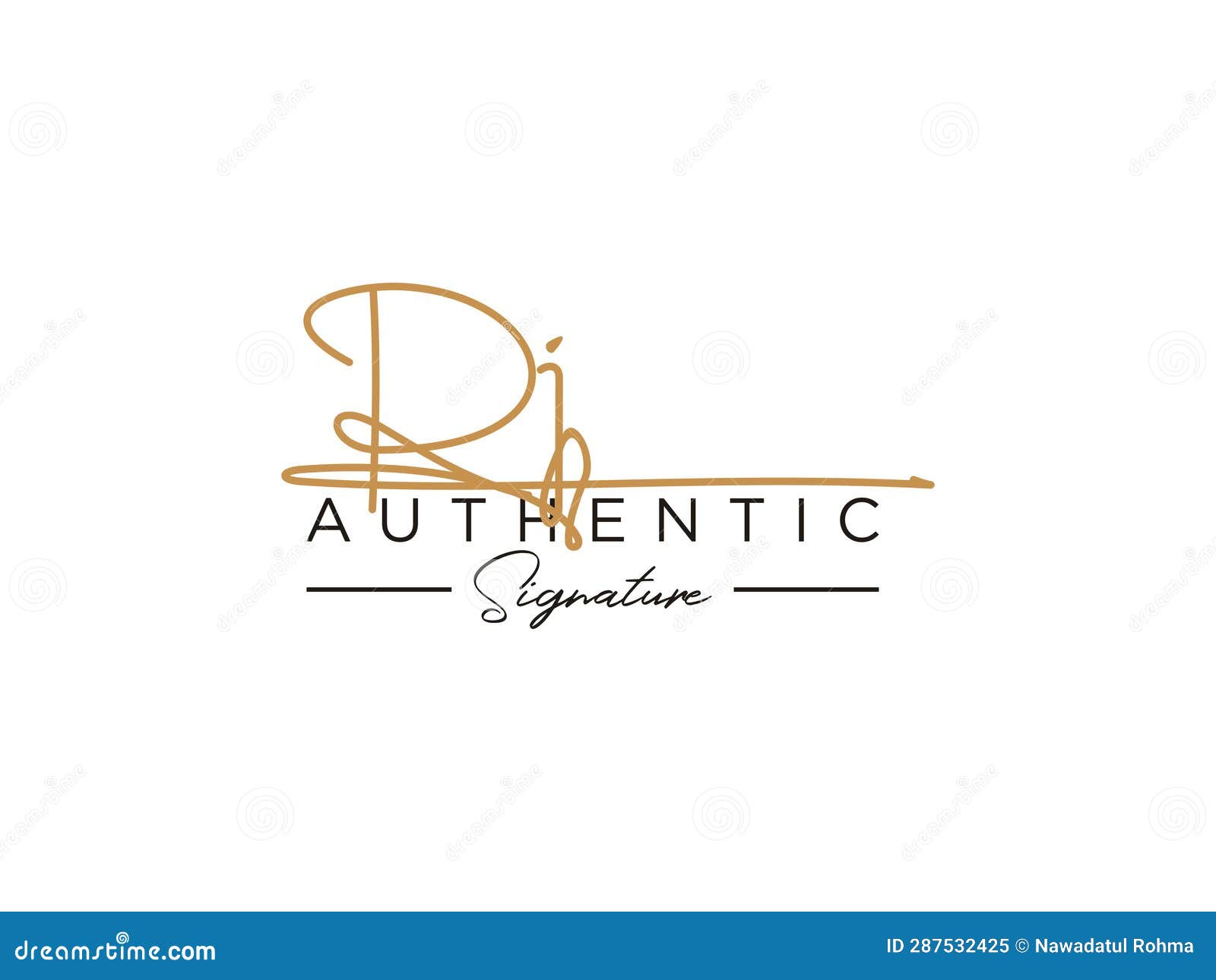 Letter RJ Signature Logo Template Vector Stock Vector - Illustration of ...