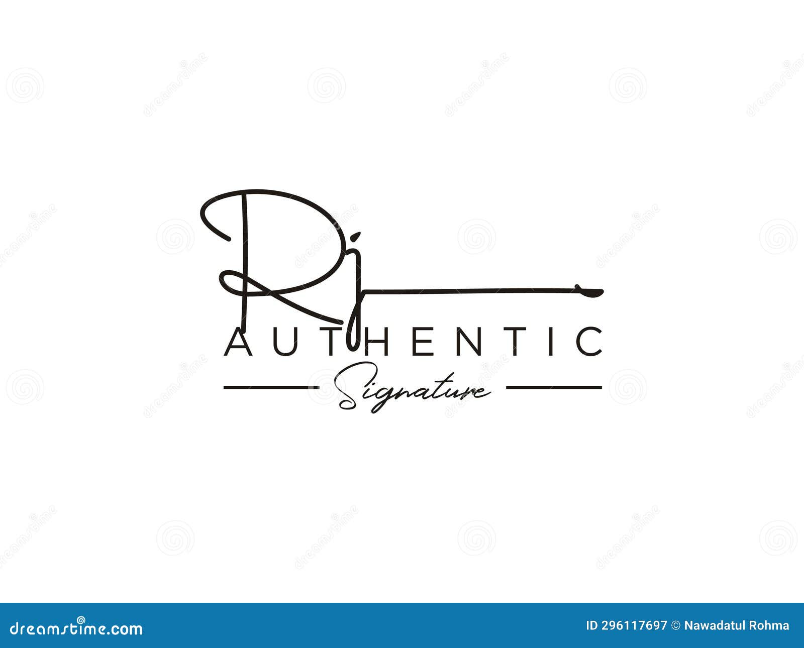 Letter RJ Signature Logo Template Vector Stock Vector - Illustration of ...
