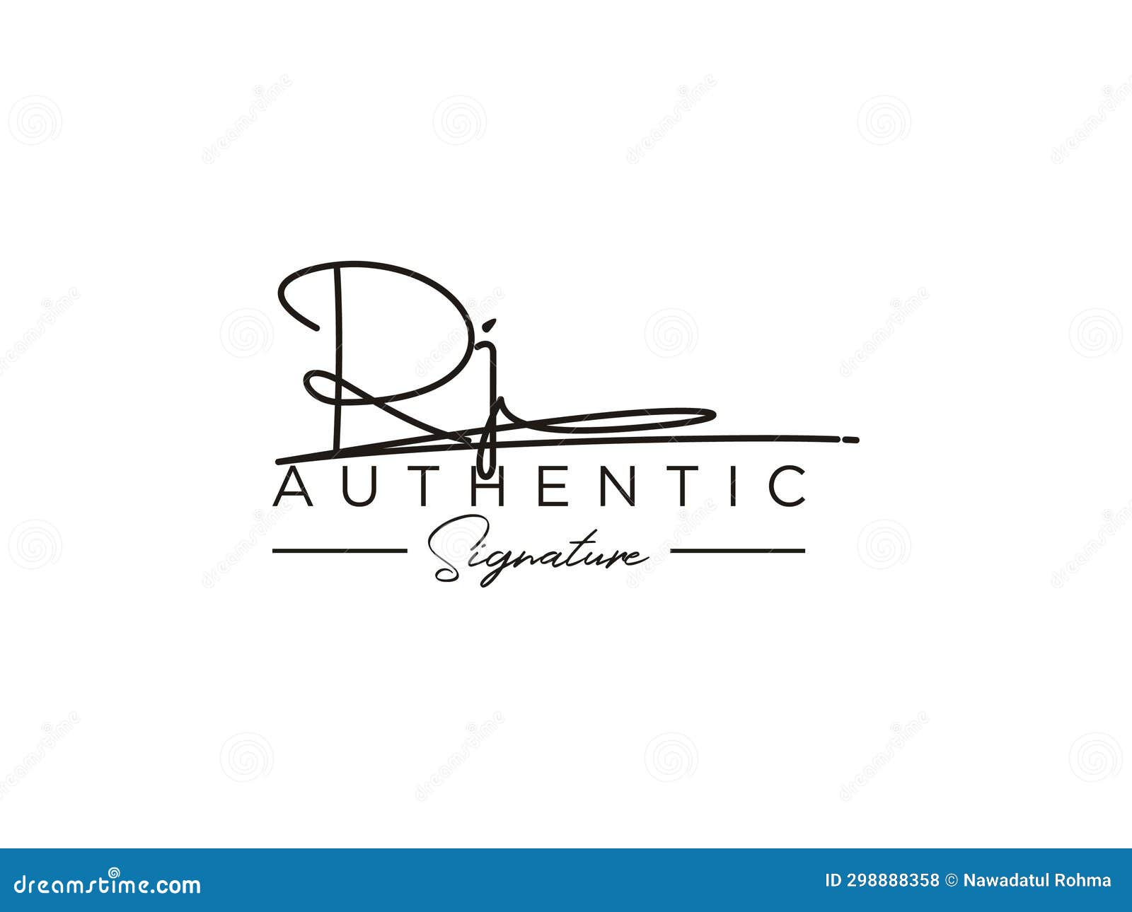 Letter RJ Signature Logo Template Vector Stock Vector - Illustration of ...