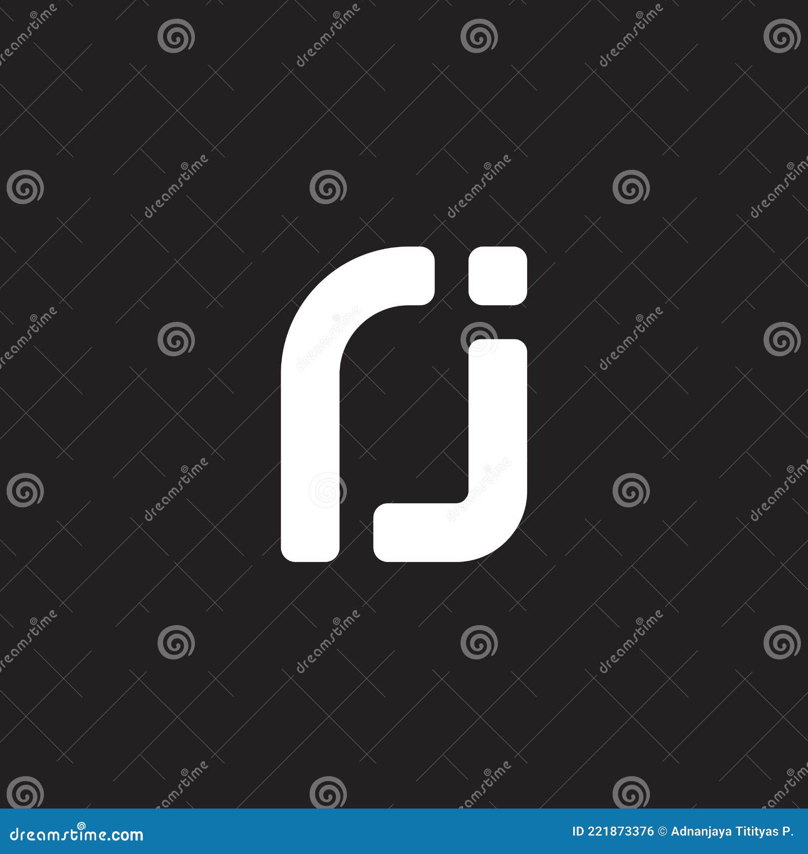 Letter Rj Simple Geometric Linked Circle Logo Vector Stock Vector ...
