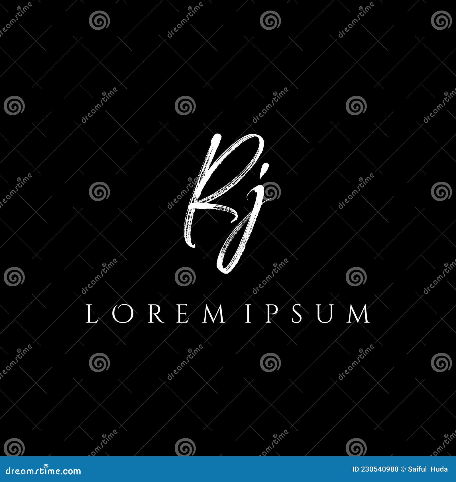 Letter RJ Simple Monogram Logo Icon Design. Stock Vector - Illustration ...
