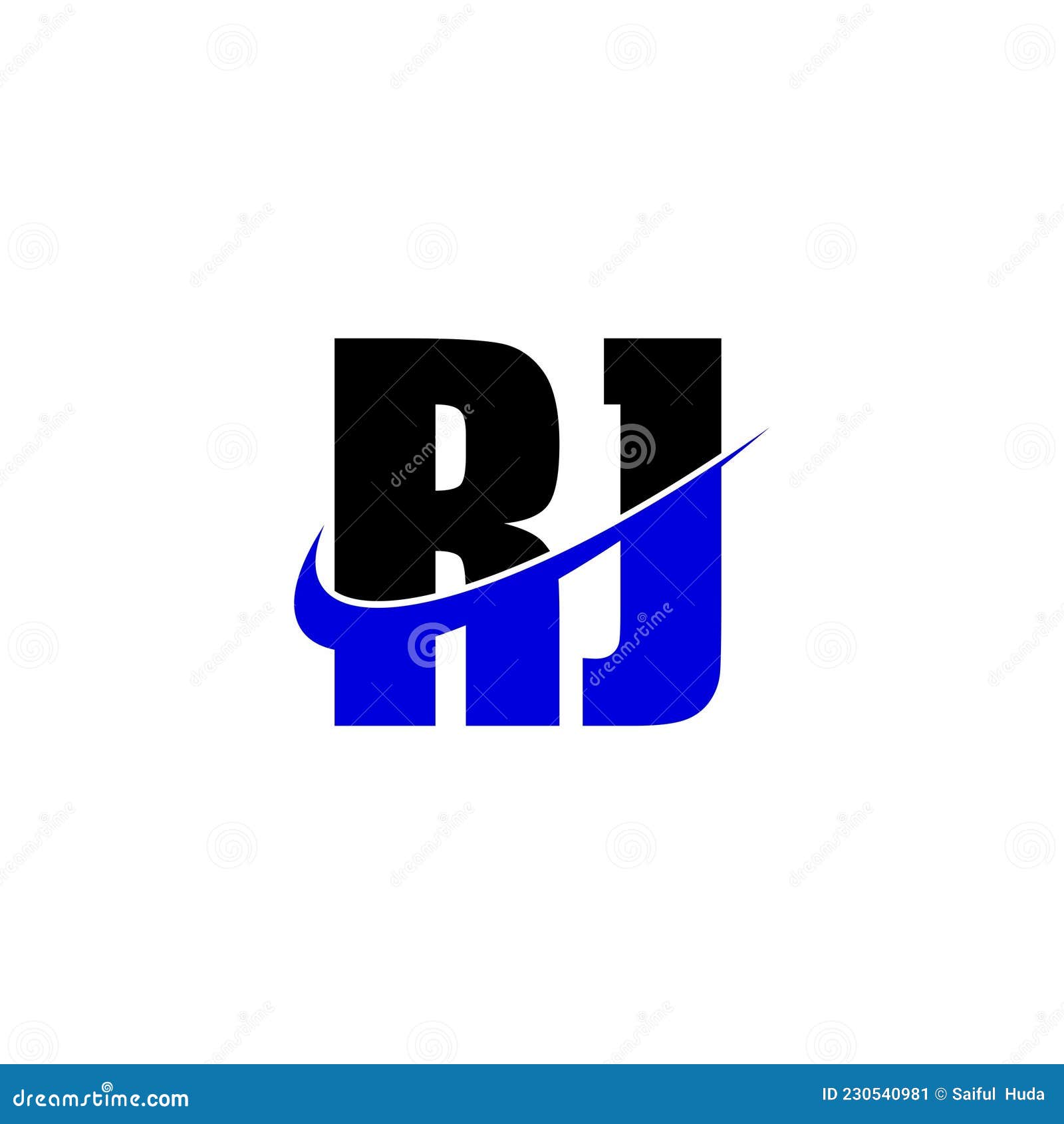 Letter RJ Simple Monogram Logo Icon Design. Stock Vector - Illustration ...