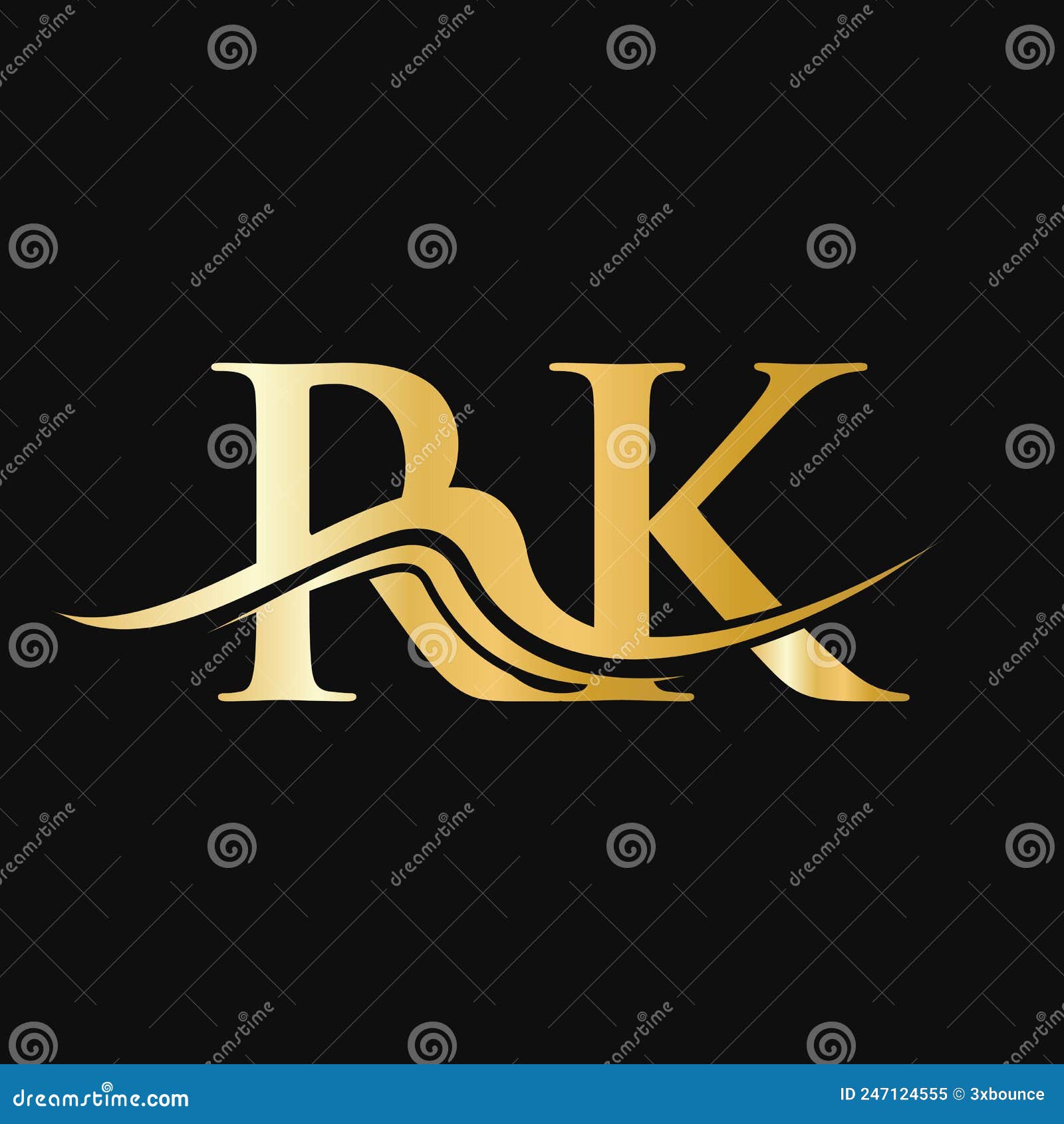 Letter RK Logo Design. Initial RK Logotype Template for Business and ...