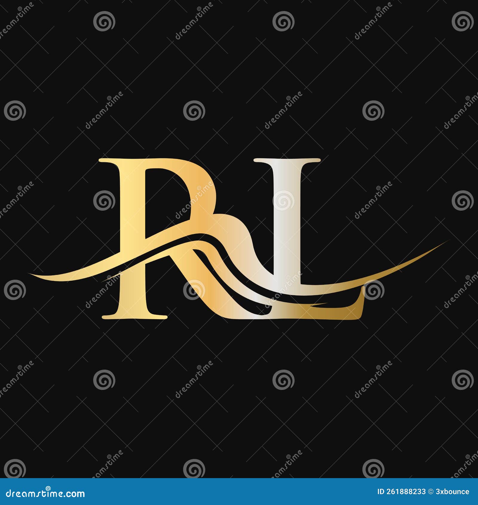 Letter RL Logo Design. Initial RL Logotype Template for Business and ...