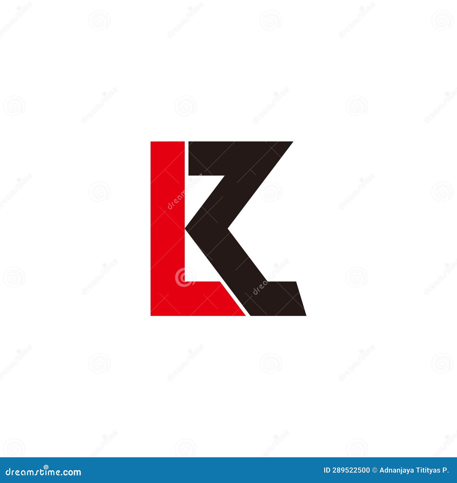 Letter Rl Simple Colorful Geometric Logo Vector Stock Vector ...