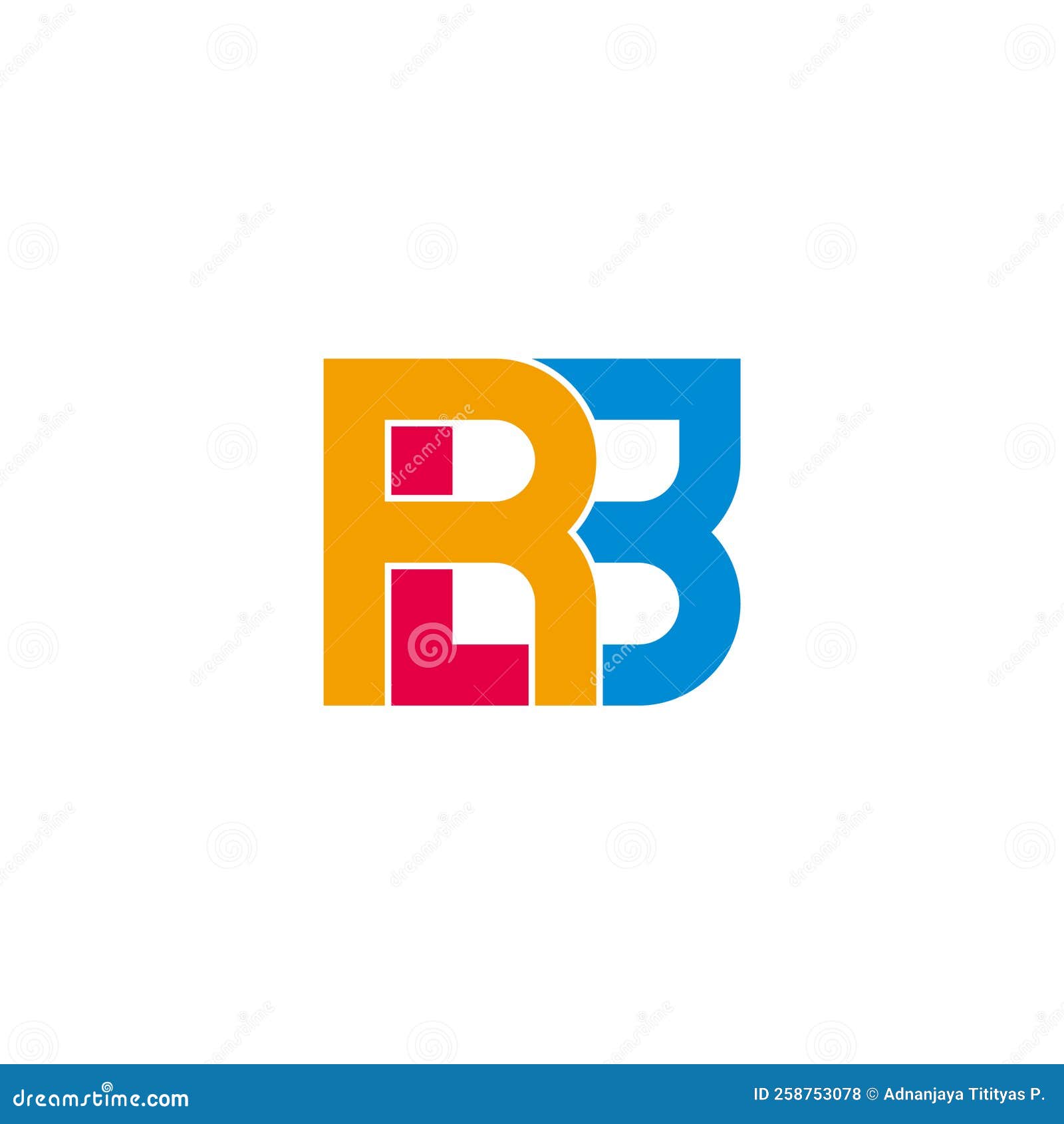 Letter Rlb Colorful Geometric Logo Vector Stock Vector - Illustration ...