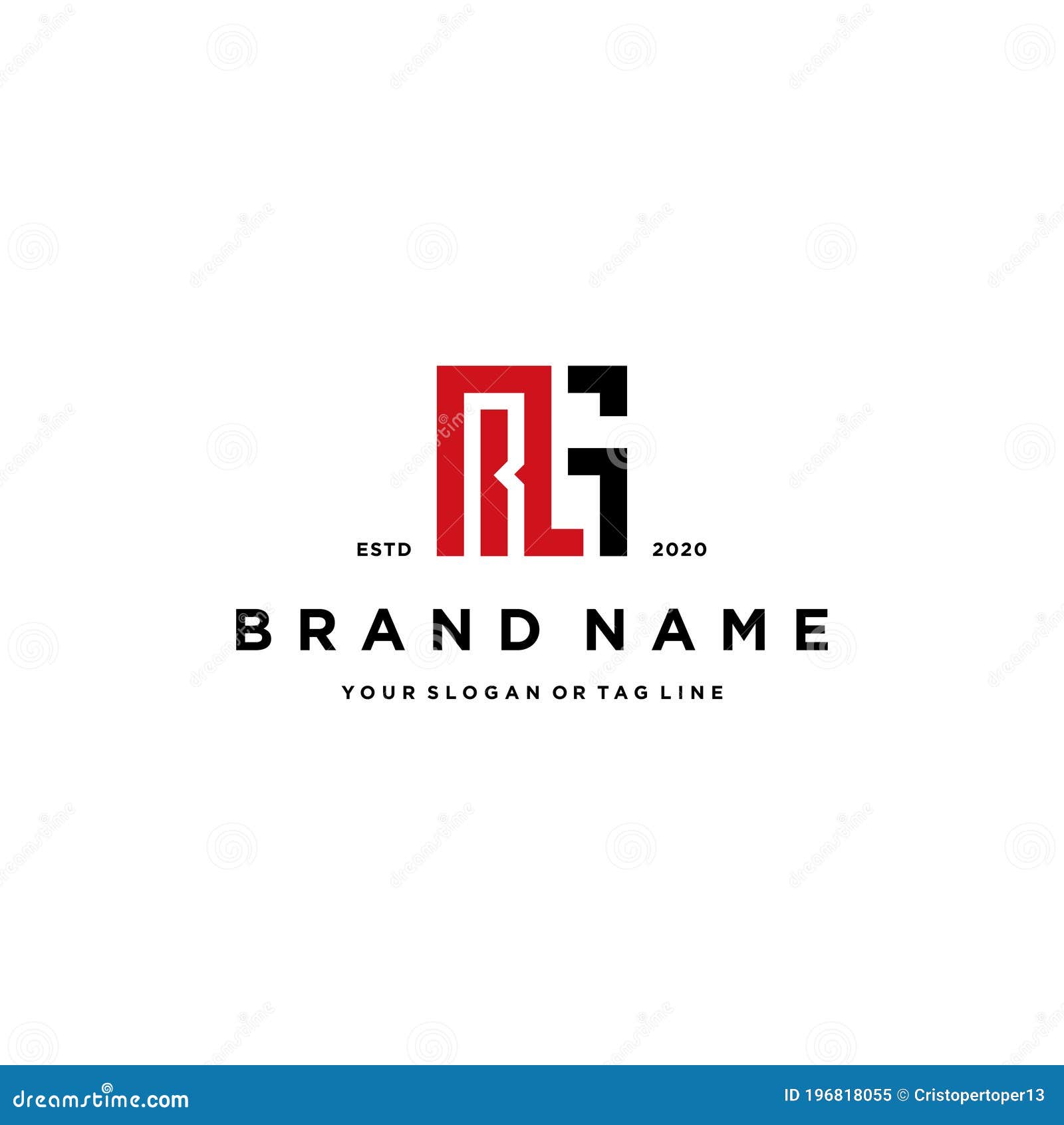 Letter RLG Logo Design Vector Stock Vector - Illustration of blue ...