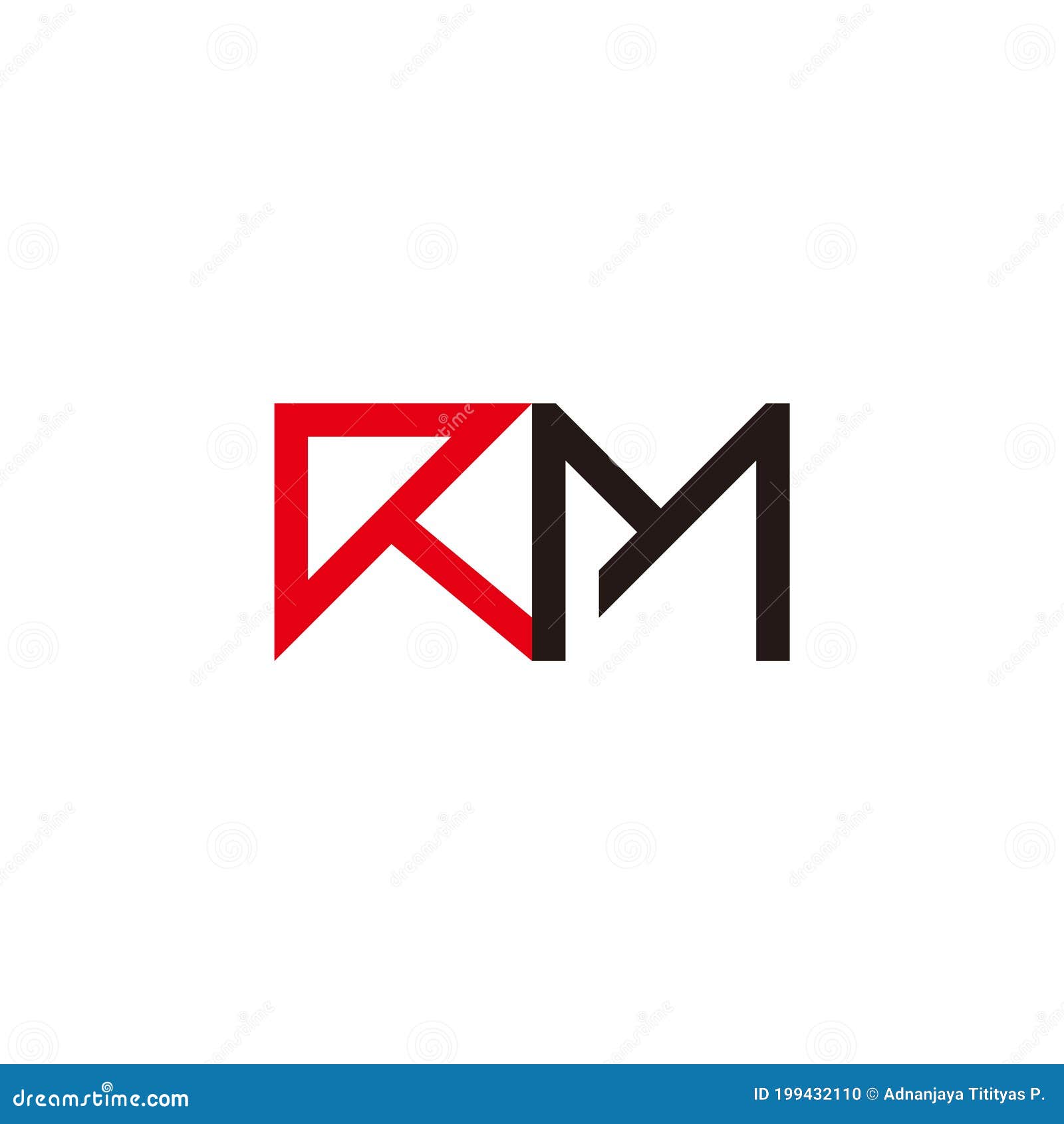 Letter Rm Arrow Geometric Line Simple Design Logo Vector Stock Vector ...