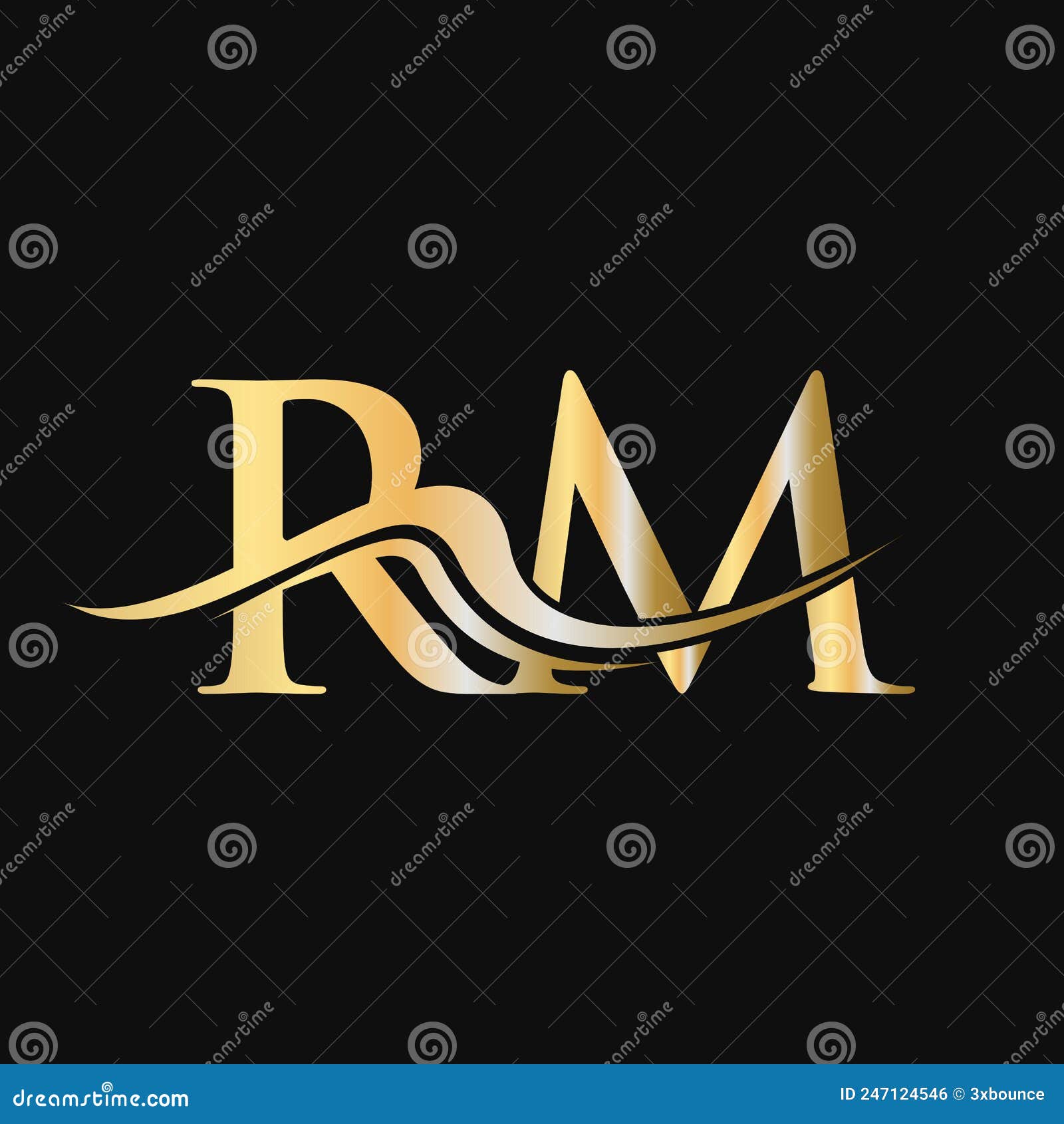 Letter RM Logo Design. Initial RM Logotype Template for Business and ...