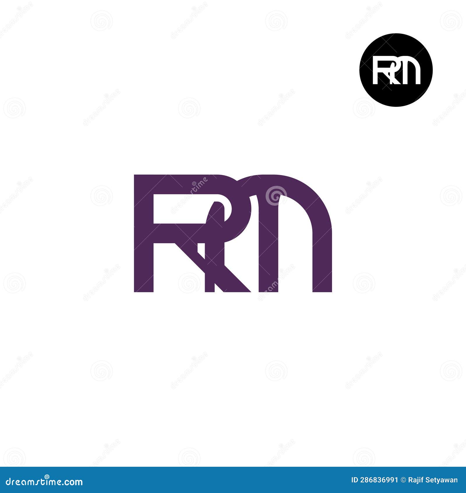 Letter RM Monogram Logo Design Stock Vector - Illustration of ...