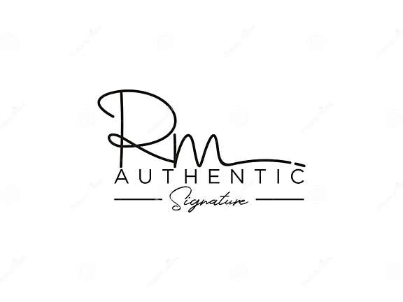 Letter RM Signature Logo Template Vector Stock Vector - Illustration of ...