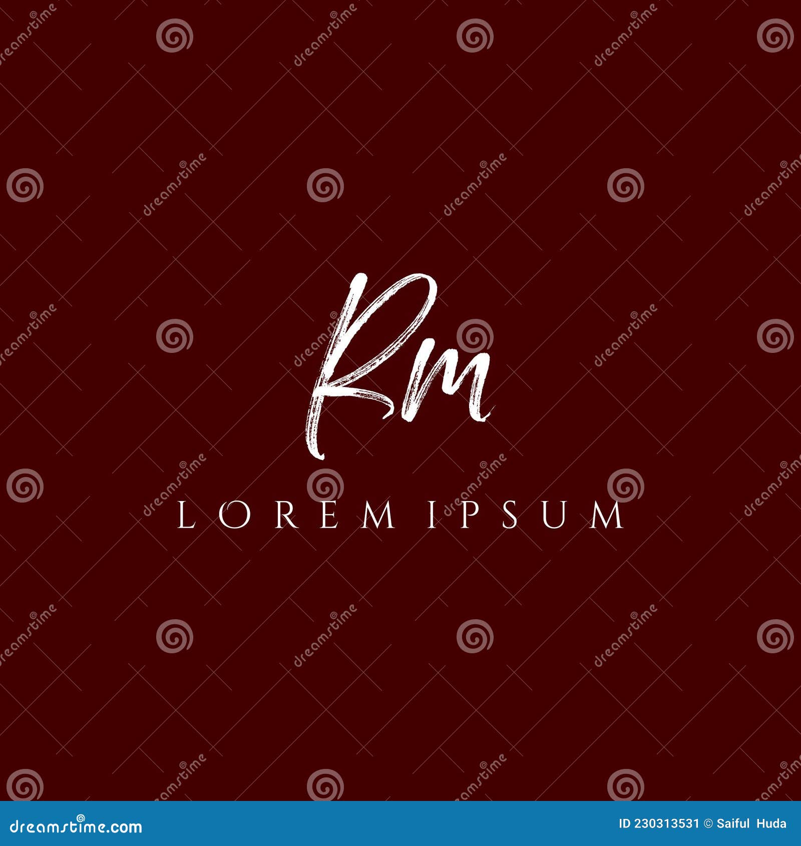 Letter RM Simple Monogram Logo Icon Design. Stock Vector - Illustration ...