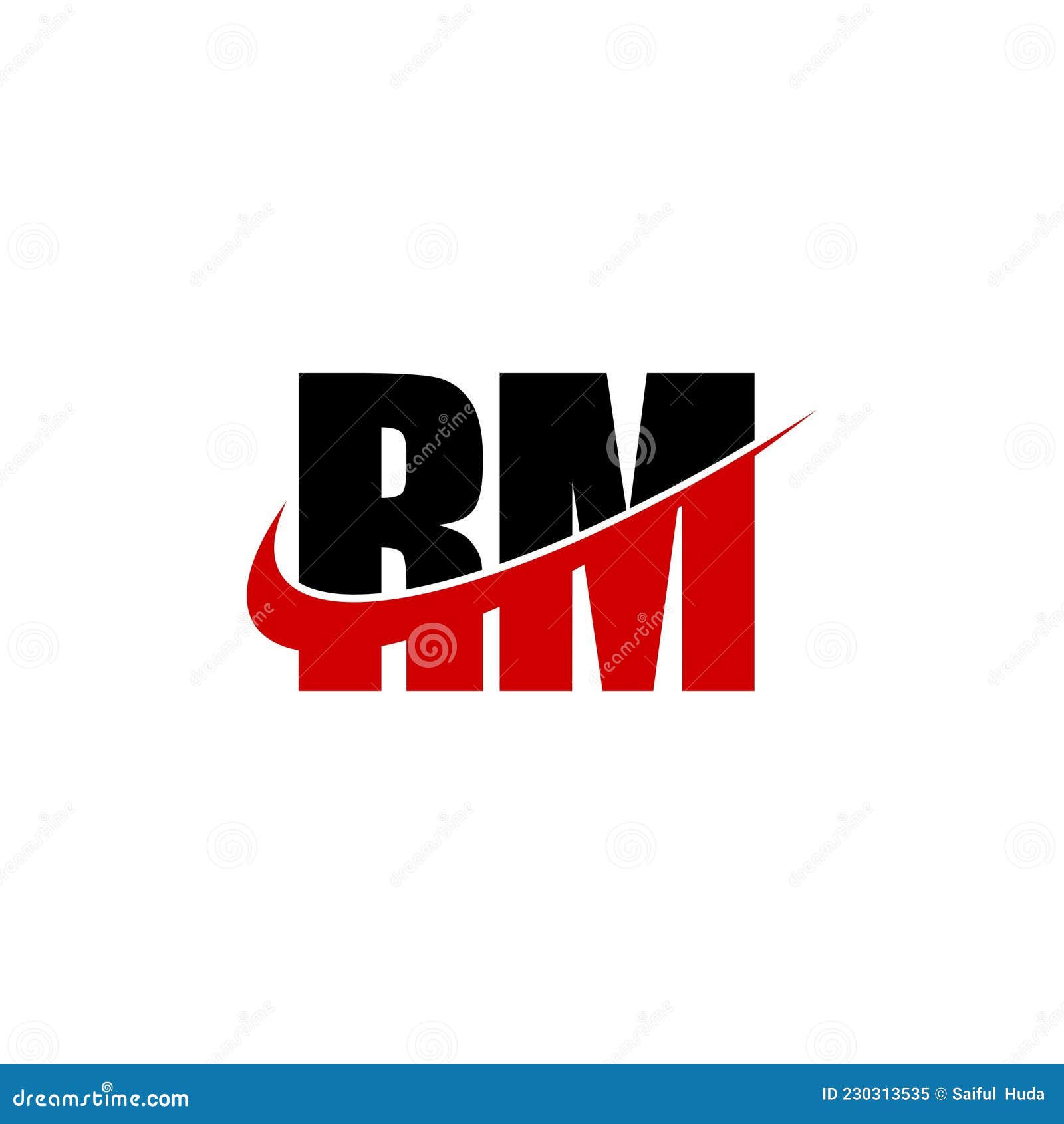 Letter RM Simple Monogram Logo Icon Design. Stock Vector - Illustration ...