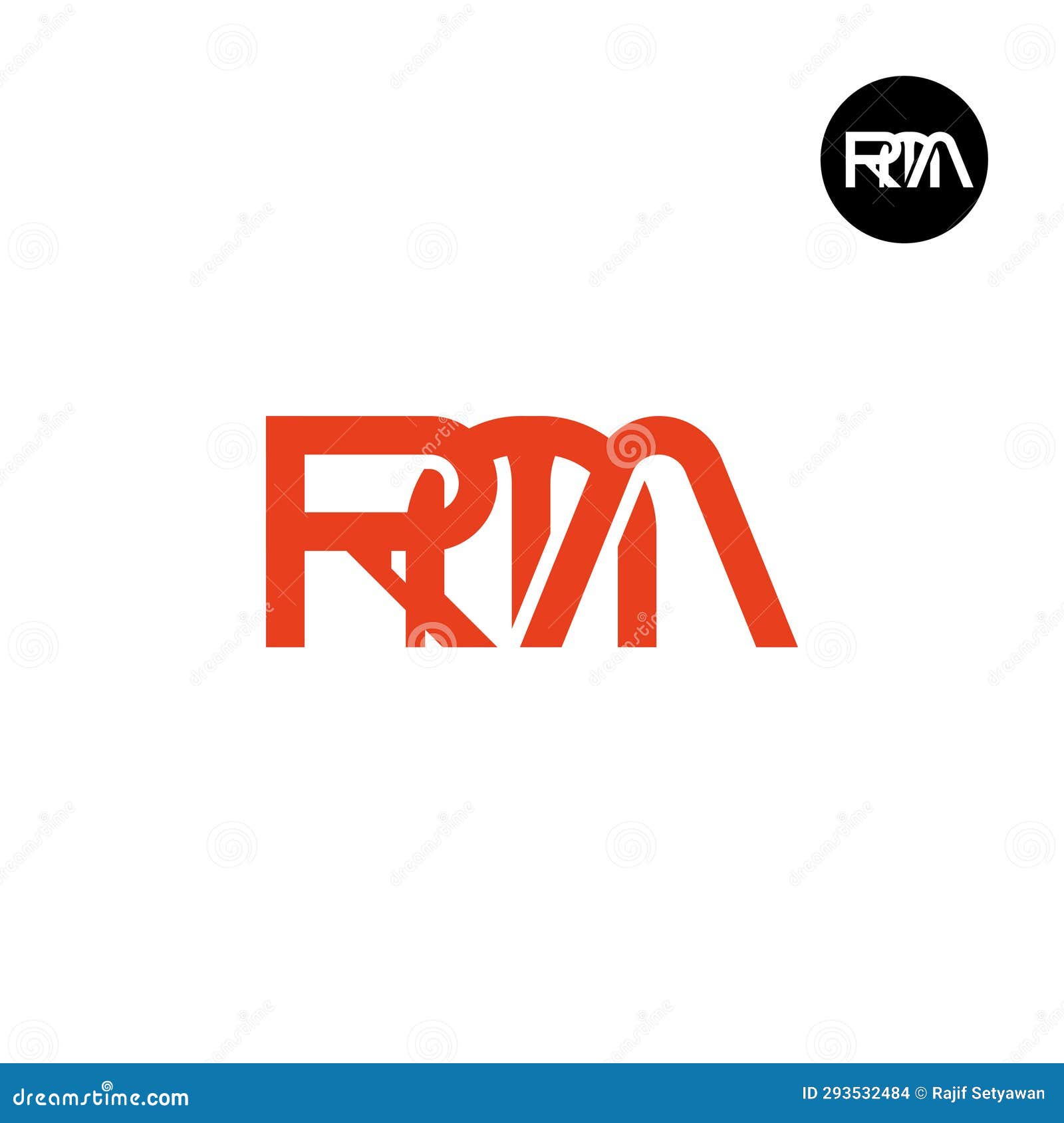 Letter RMA Monogram Logo Design Stock Vector - Illustration of monogram ...