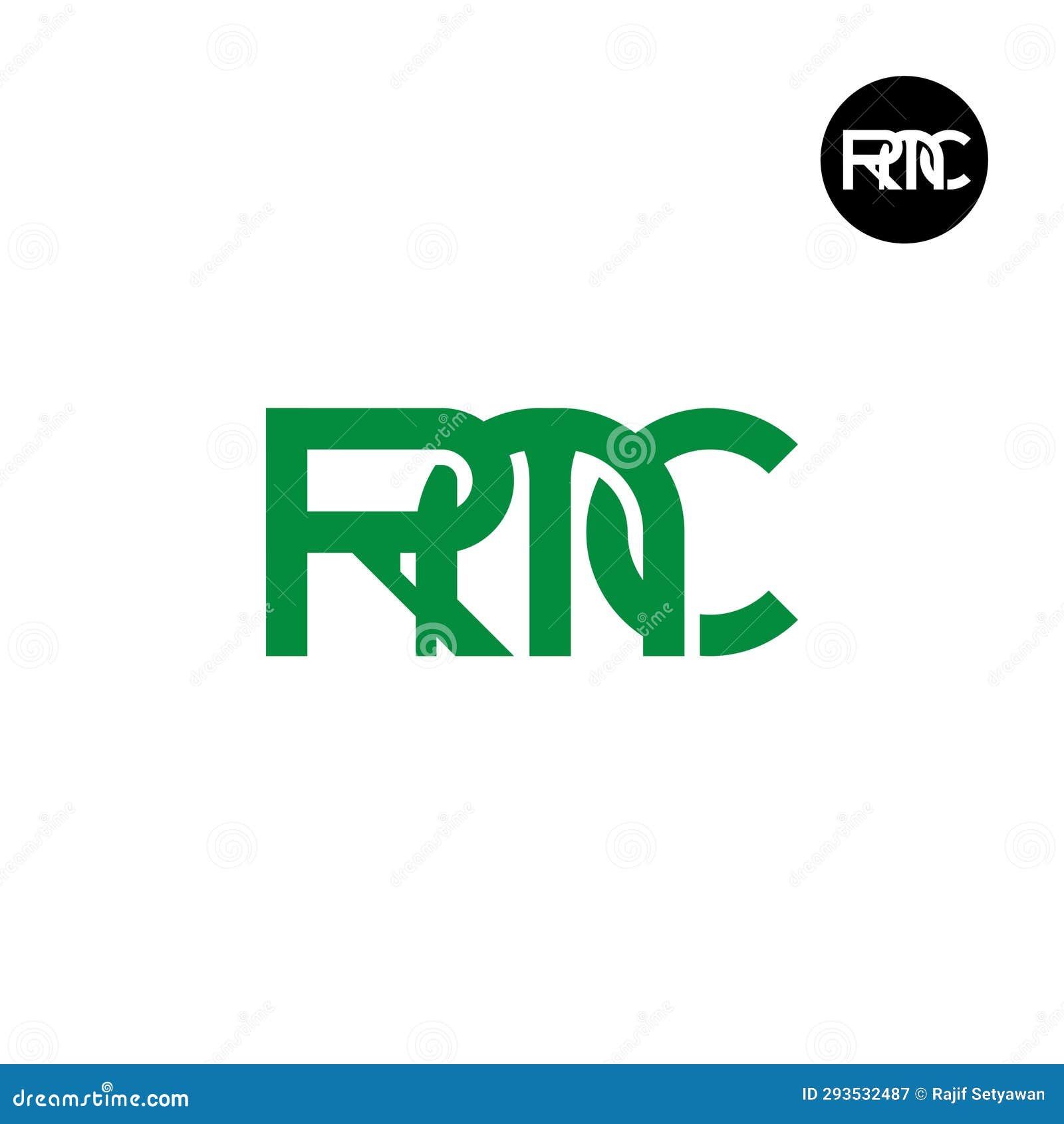 Letter RMC Monogram Logo Design Stock Vector - Illustration of ...