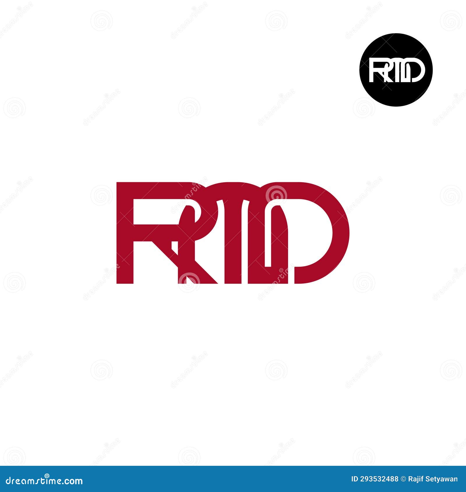 Letter RMD Monogram Logo Design Stock Vector - Illustration of brands ...