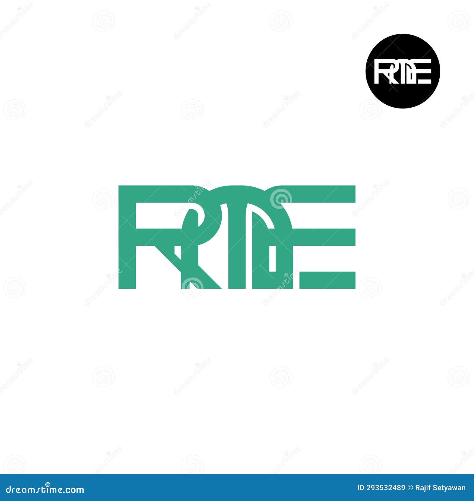 Letter RME Monogram Logo Design Stock Vector - Illustration of name ...