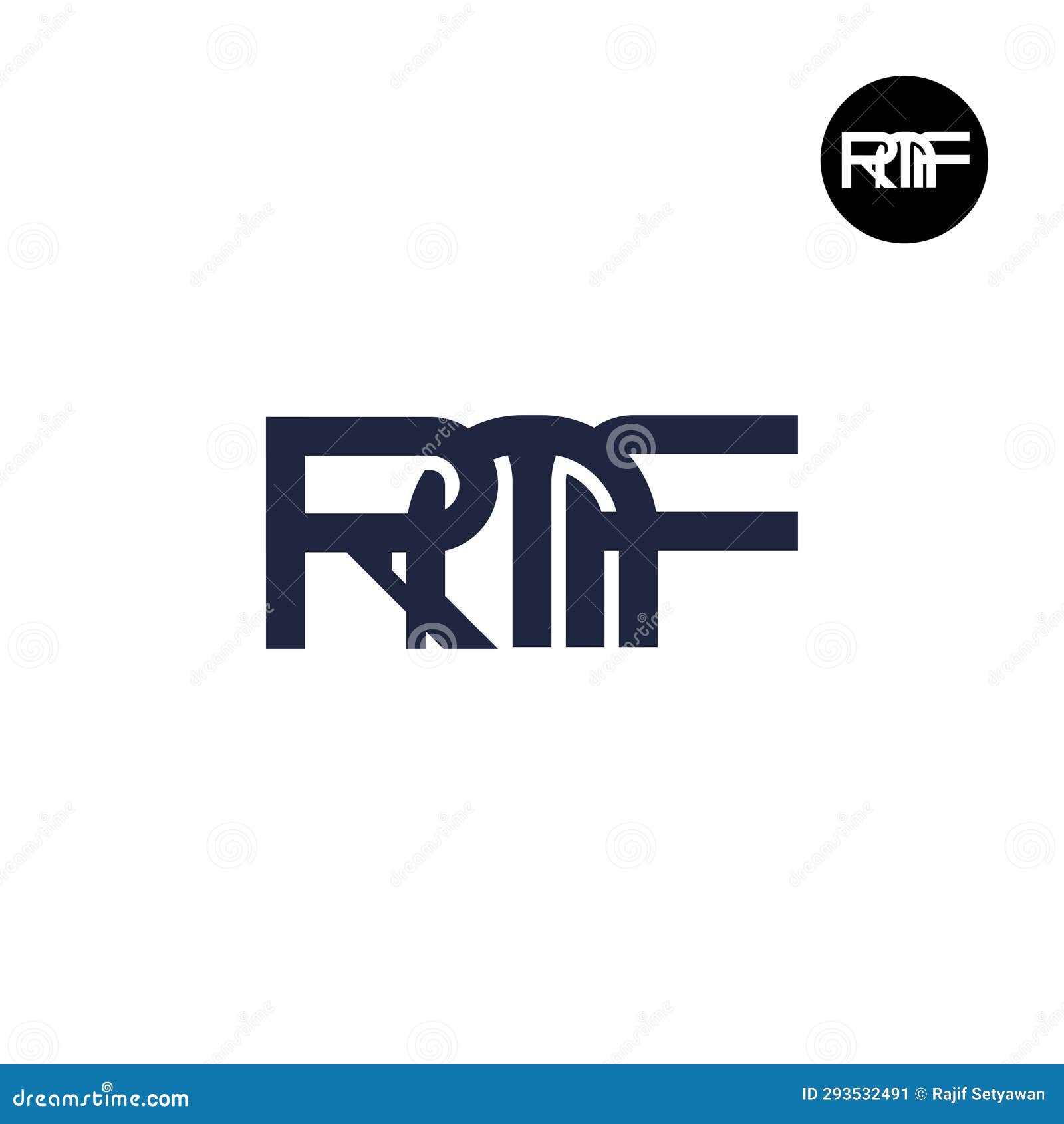 Letter RMF Monogram Logo Design Stock Vector - Illustration of ...