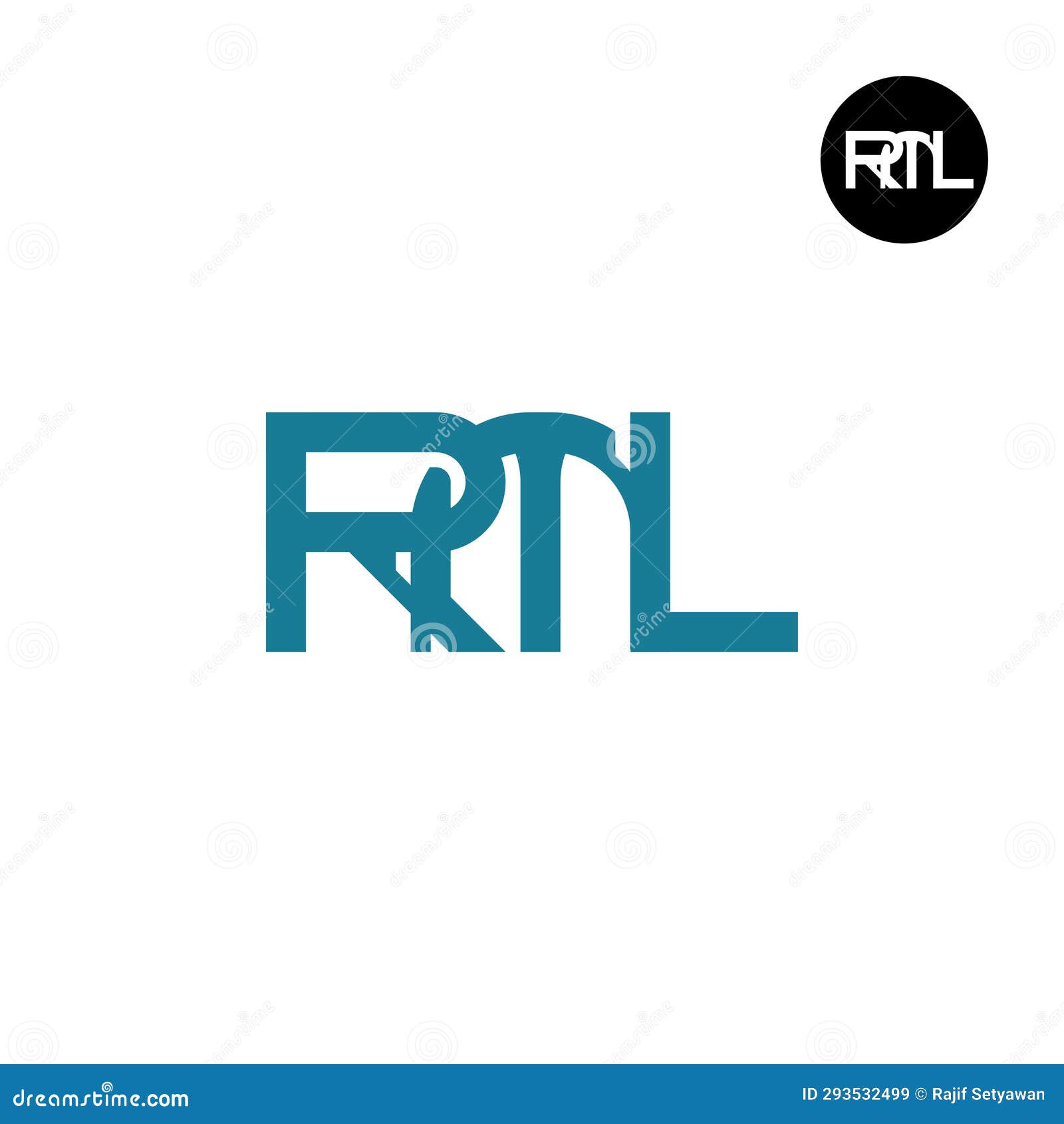 Letter RML Monogram Logo Design Stock Vector - Illustration of ...