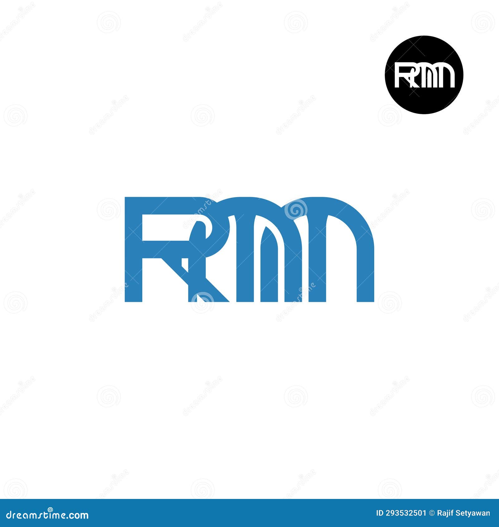 Letter RMM Monogram Logo Design Stock Vector - Illustration of alphabet ...