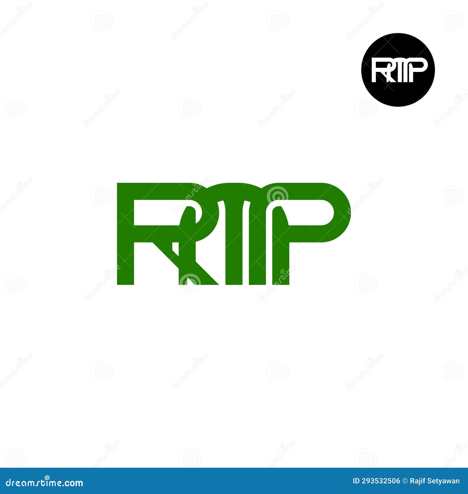 Letter RMP Monogram Logo Design Stock Vector - Illustration of ...
