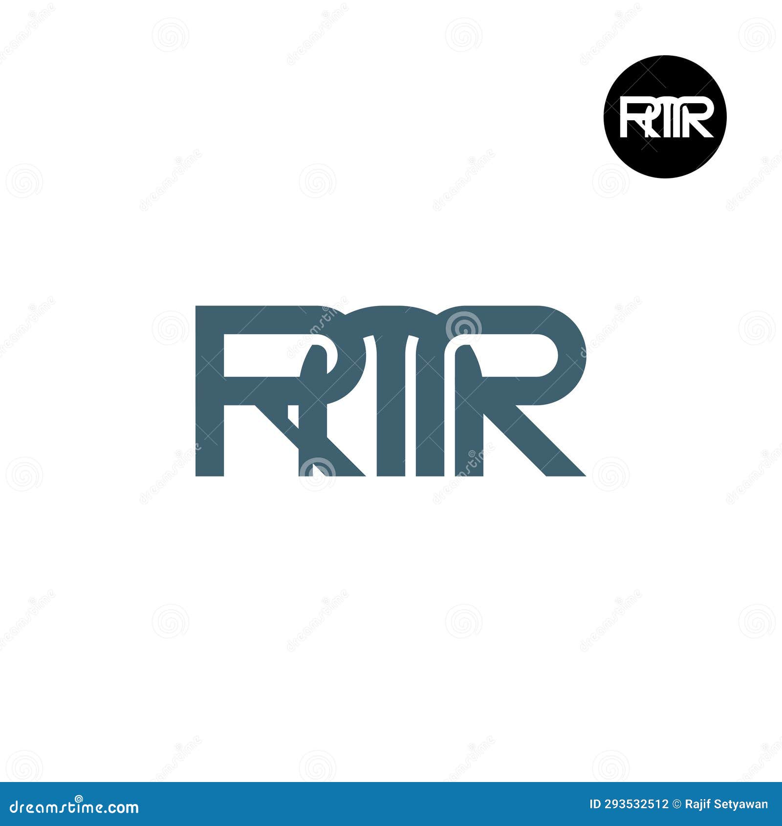 Letter RMR Monogram Logo Design Vector Illustration | CartoonDealer.com ...