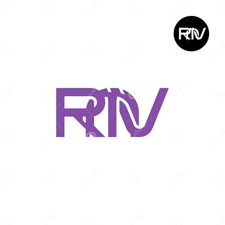 Letter RMV Monogram Logo Design Stock Vector - Illustration of alphabet ...