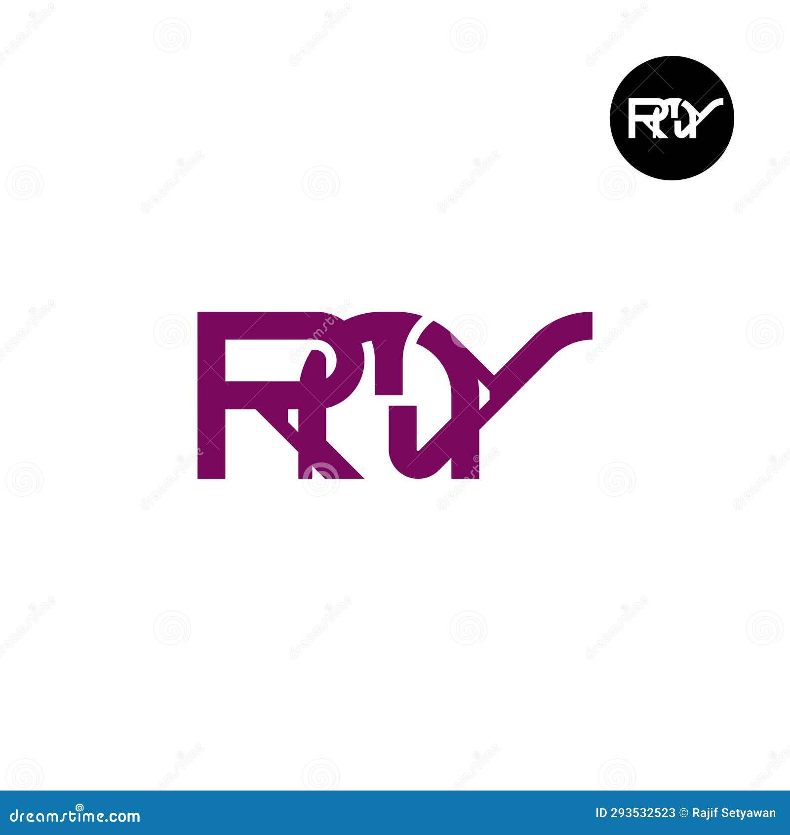 Letter RMY Monogram Logo Design Stock Vector - Illustration of designs ...