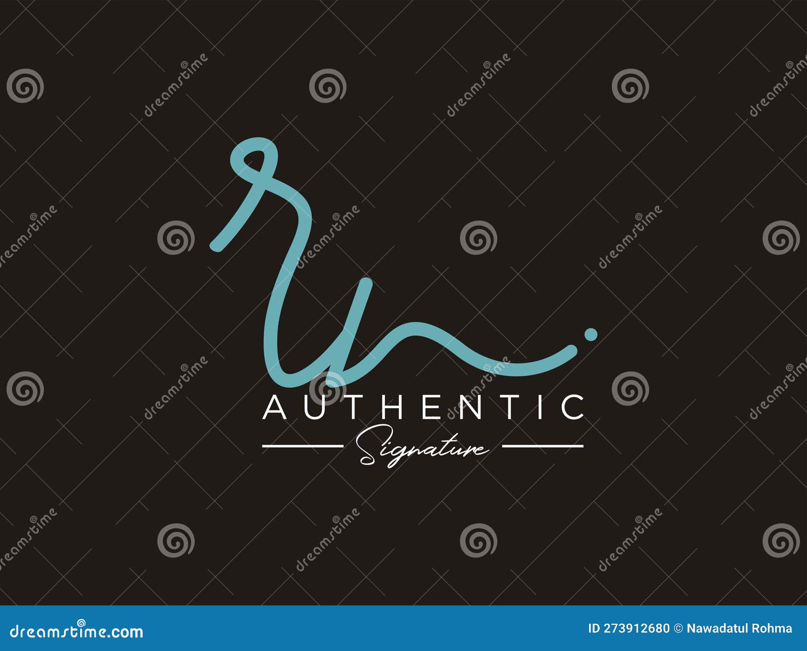 Letter RN Signature Logo Template Vector Stock Vector - Illustration of ...