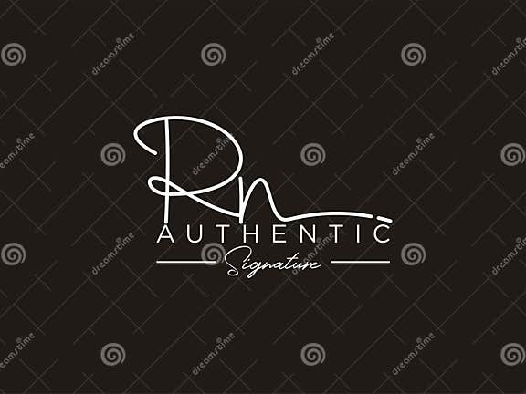 Letter RN Signature Logo Template Vector Stock Vector - Illustration of ...