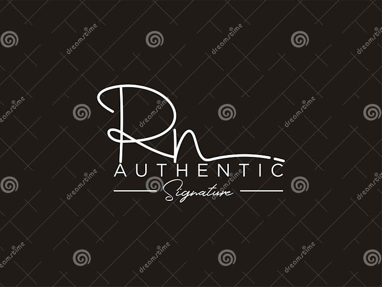 Letter RN Signature Logo Template Vector Stock Vector - Illustration of ...
