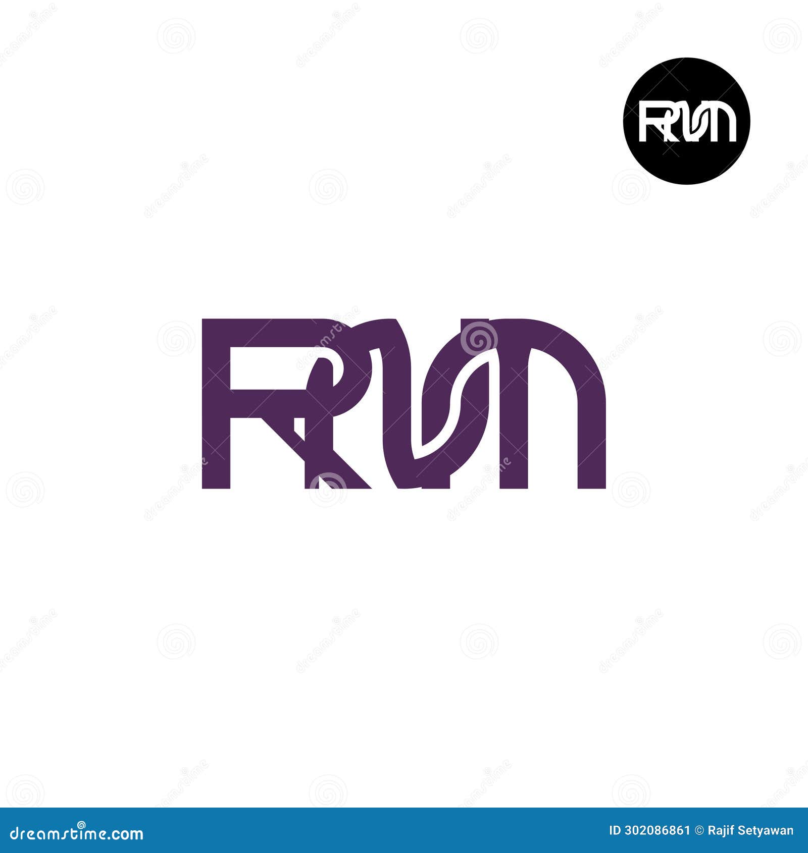 Letter RNM Monogram Logo Design Stock Illustration - Illustration of ...