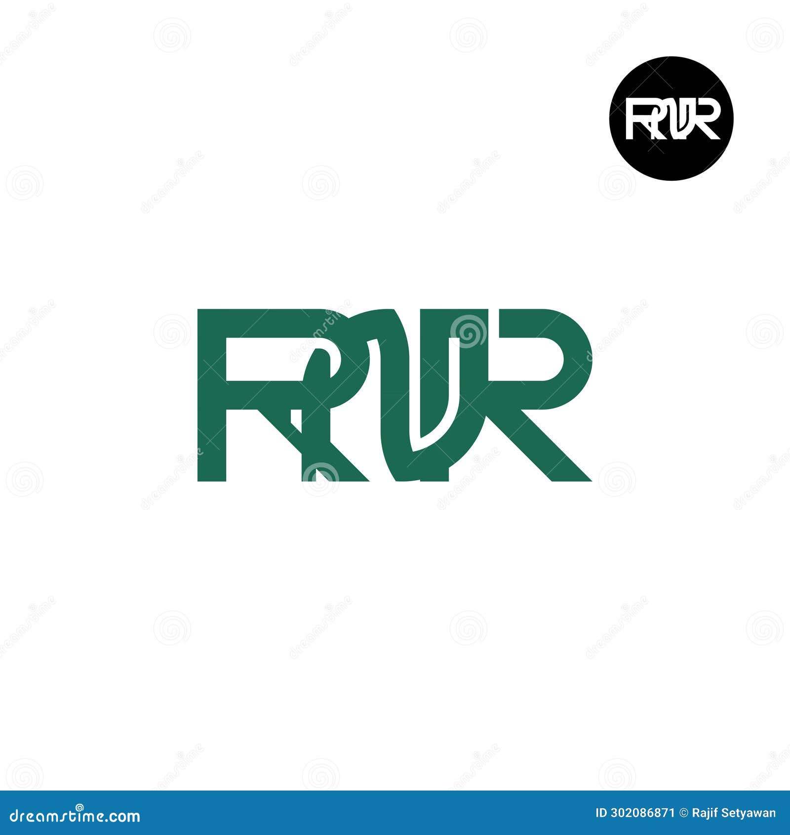 Letter RNR Monogram Logo Design Stock Illustration - Illustration of ...