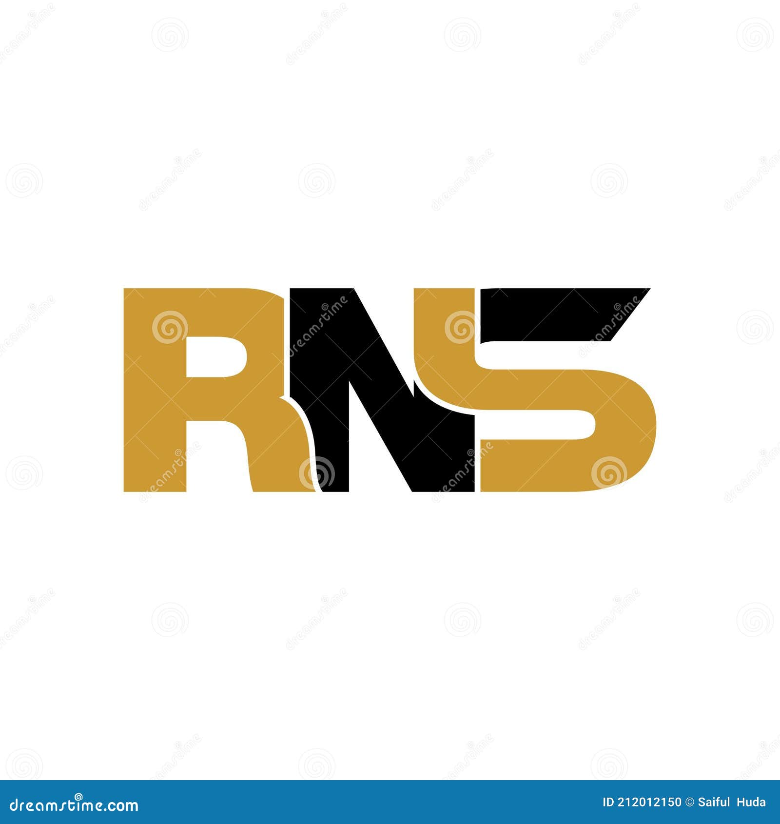 Letter RNS Simple Monogram Logo Icon Design. Stock Vector ...