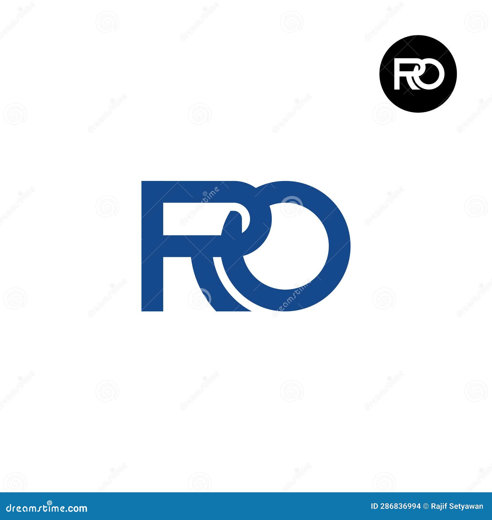 Letter RO Monogram Logo Design Stock Vector - Illustration of alphabet ...