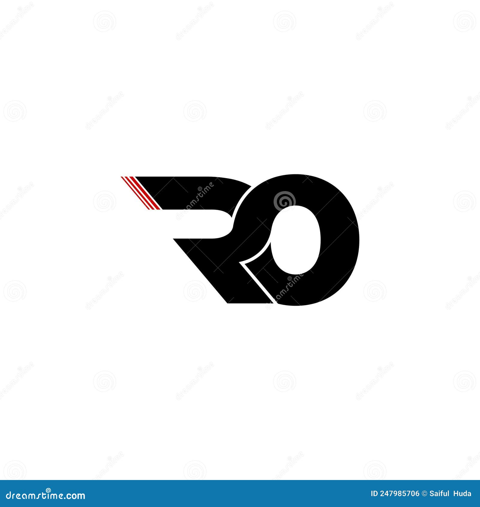 Letter RO Simple Monogram Logo Icon Design. Stock Vector - Illustration ...