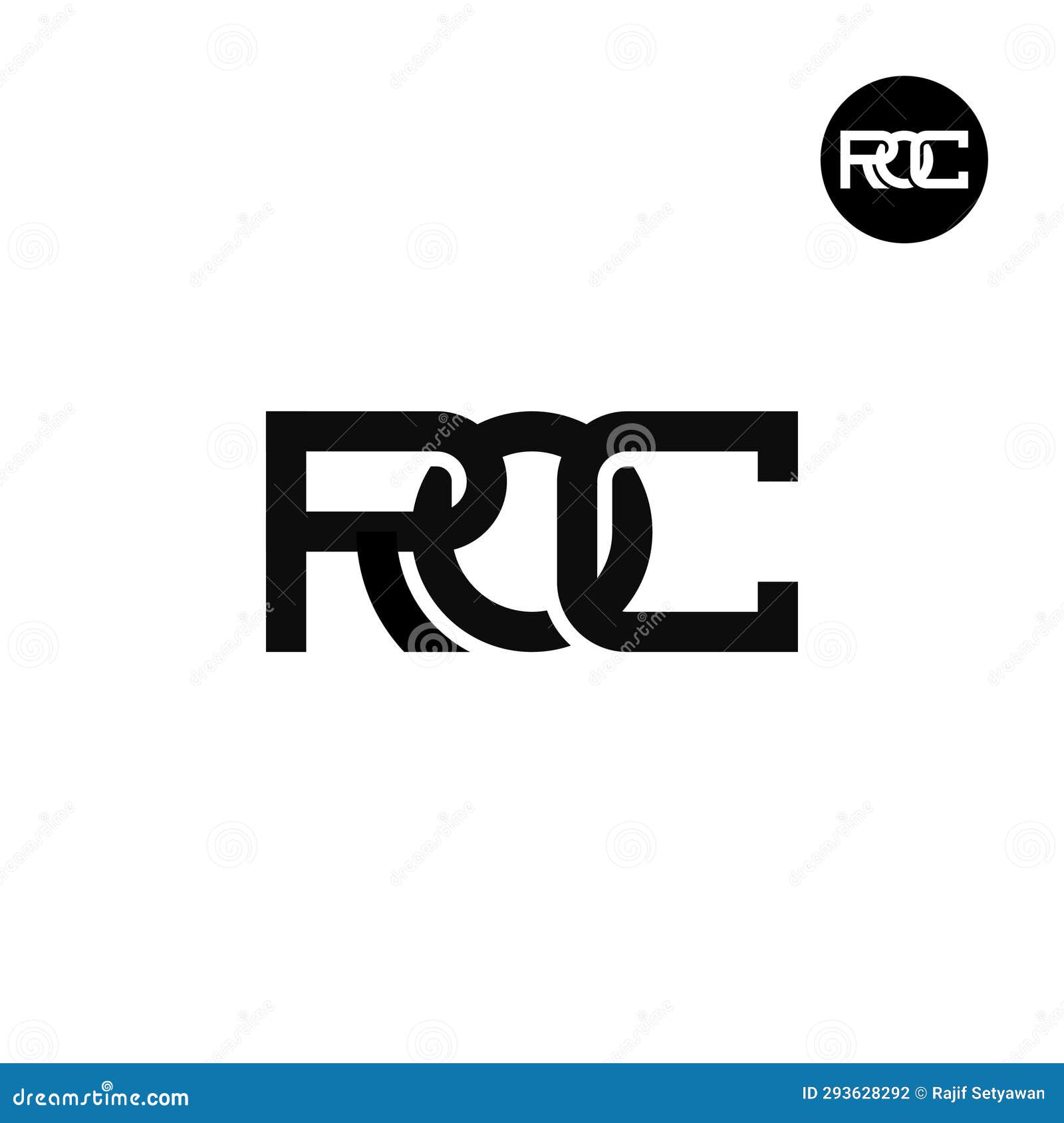 Letter ROC Monogram Logo Design Stock Vector - Illustration of simple ...